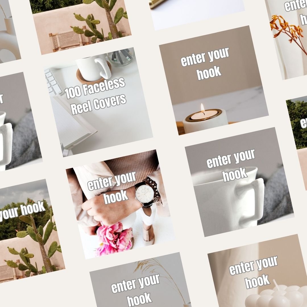 100 Editable Aesthetic Faceless Reel Covers - Payhip
