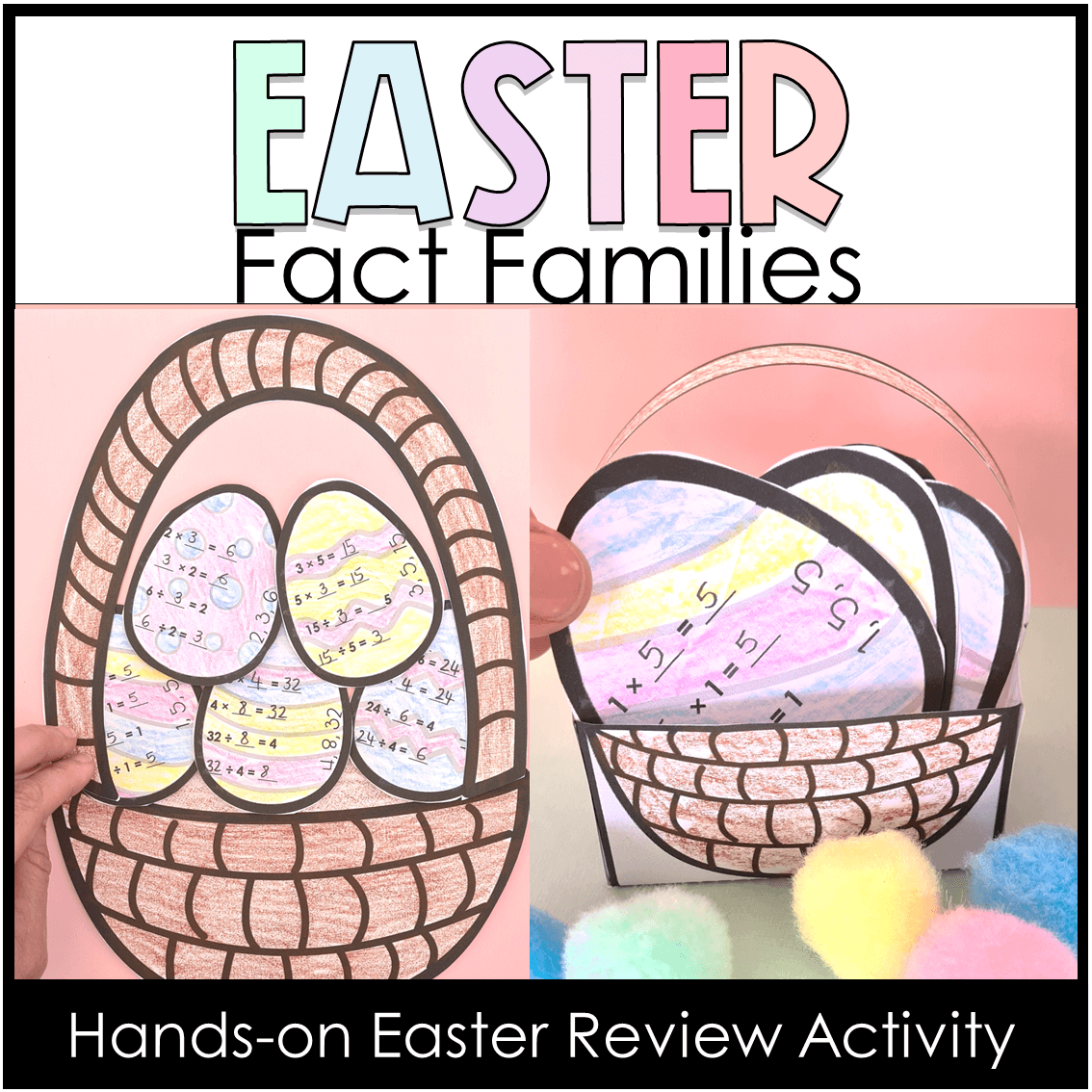 Easter Basket Fact Families Craft Math Activity