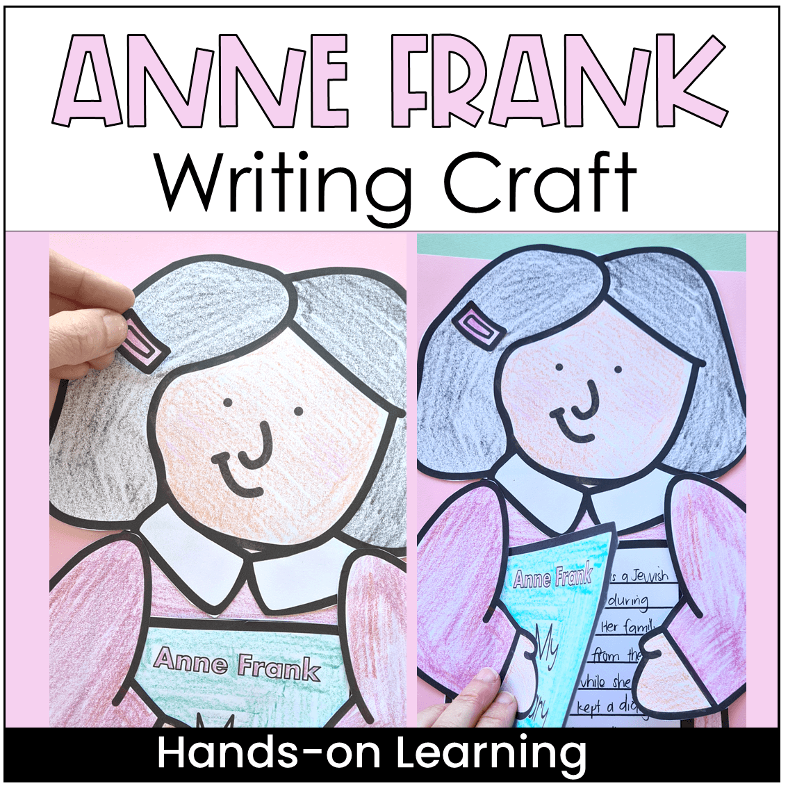 Anne Frank Writing Craft Women's History Month Activity