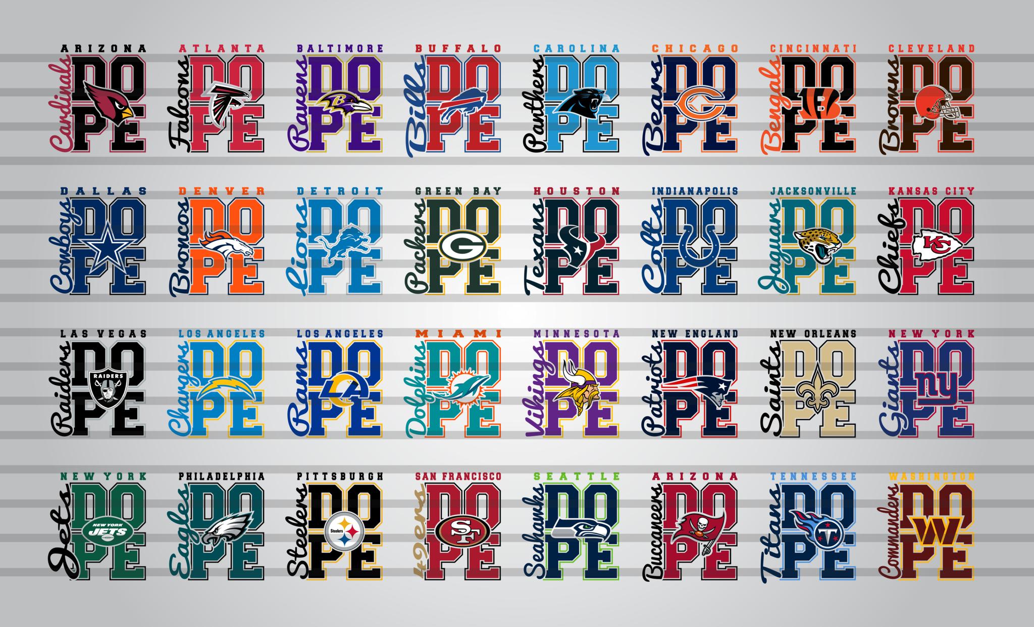 NFL 2022 BUNDLE 6 DOPE SVG AND PNG, Digital Download