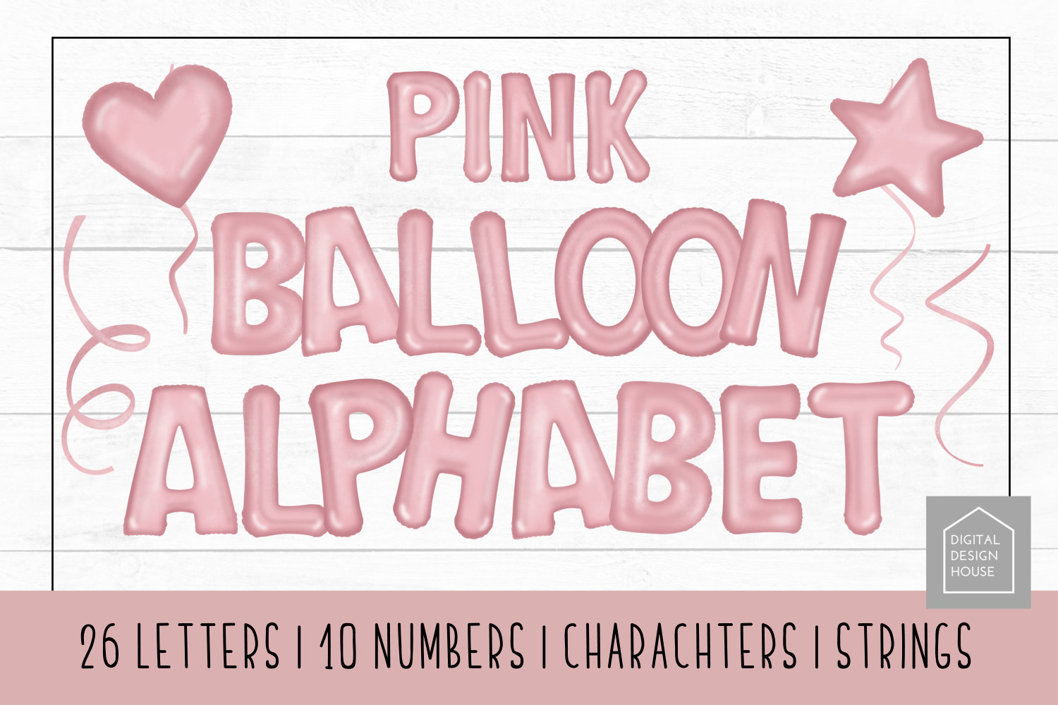 Pink Balloon Alphabet | Party Balloons Letters & Numbers - Payhip