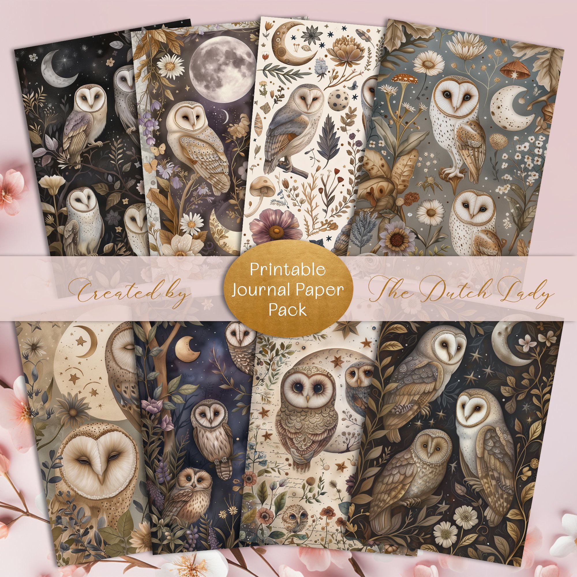 Owl Theme Printable Decoupage Sheets