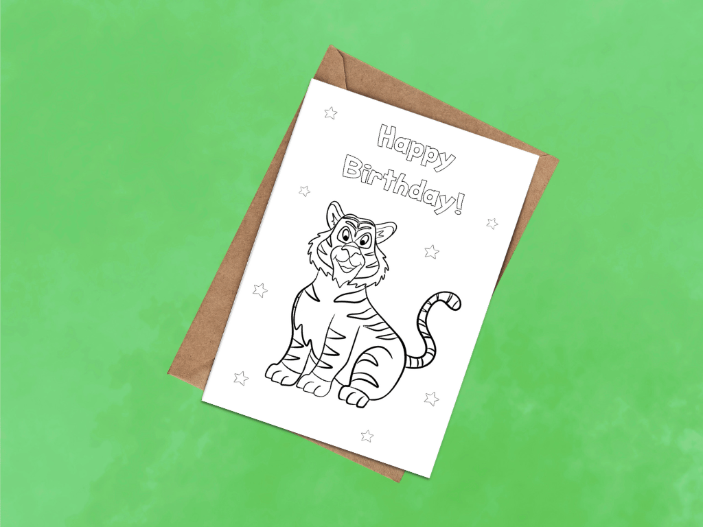 Printable Tiger Birthday Card