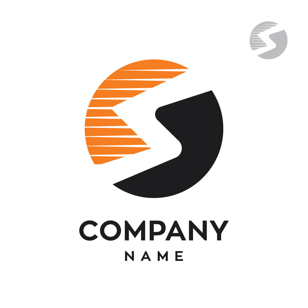 Letter S logo. Rounded style logo