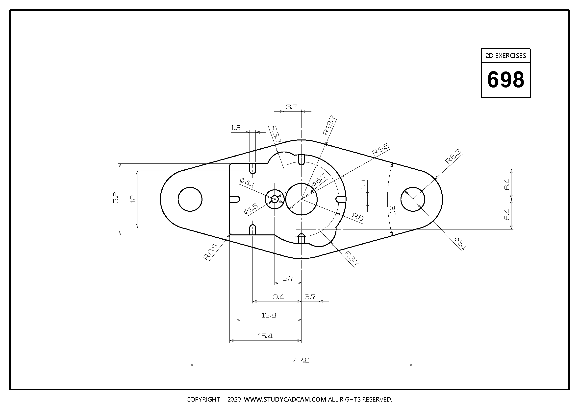 STUDYCADCAM 2D CAD EXERCISES 698 (PDF) - Payhip