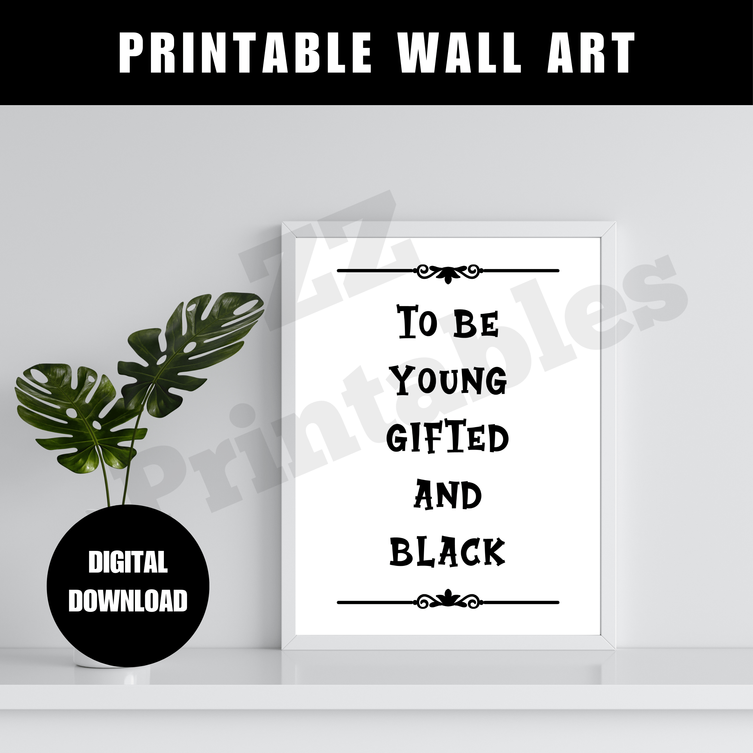 To Be Young Gifted And Black Girl Magic Print Graduation Poster ...