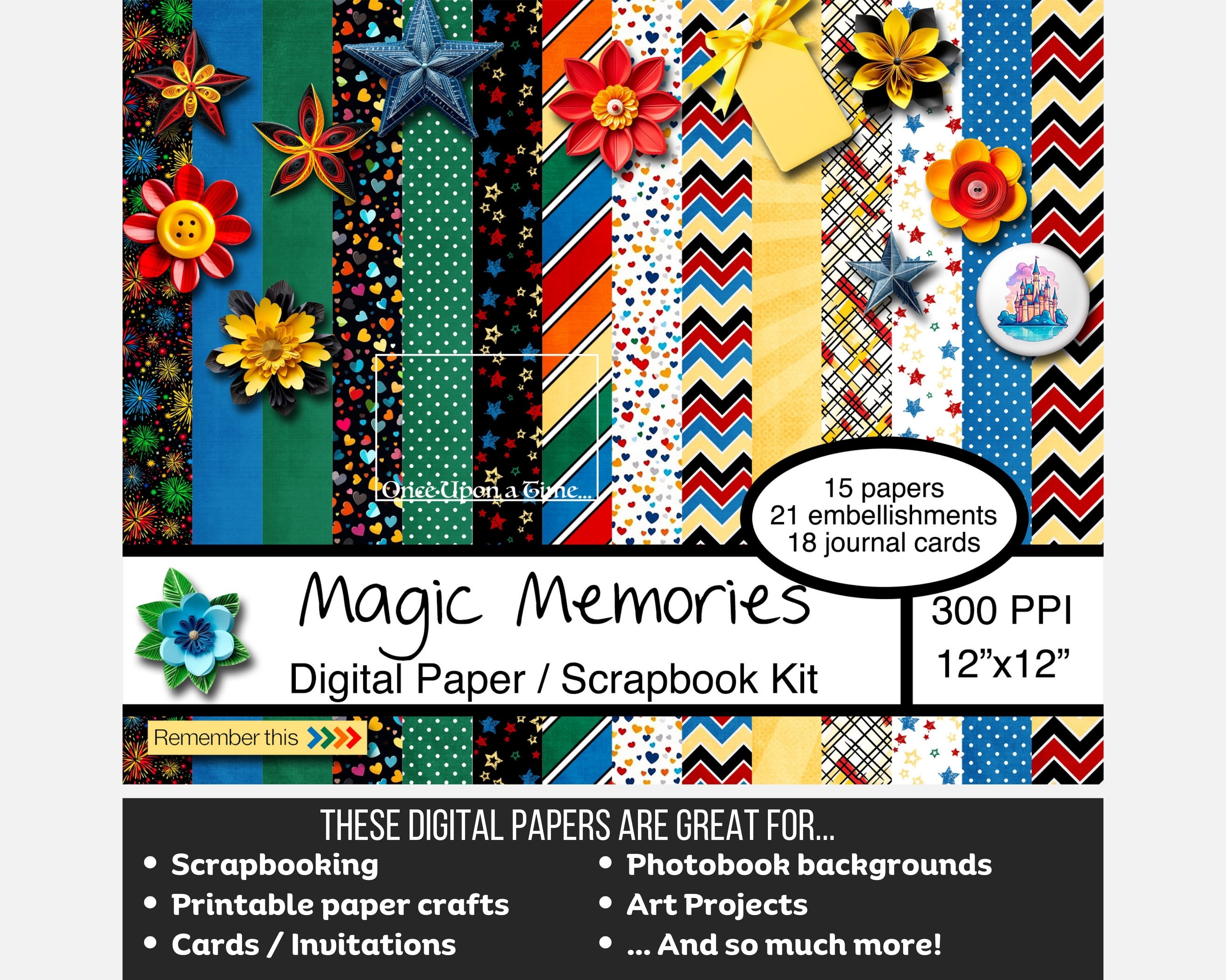 A Boo-tiful Night - Halloween/Fall Themed Digital Scrapbook Kit and Papers