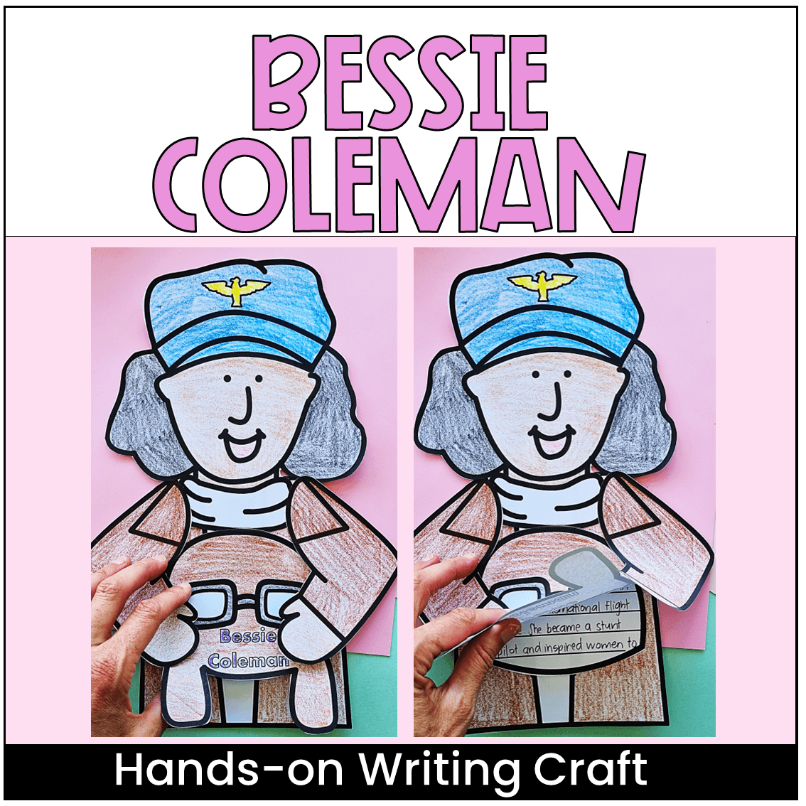 Bessie Coleman Writing Craft Activity Women's History Black History