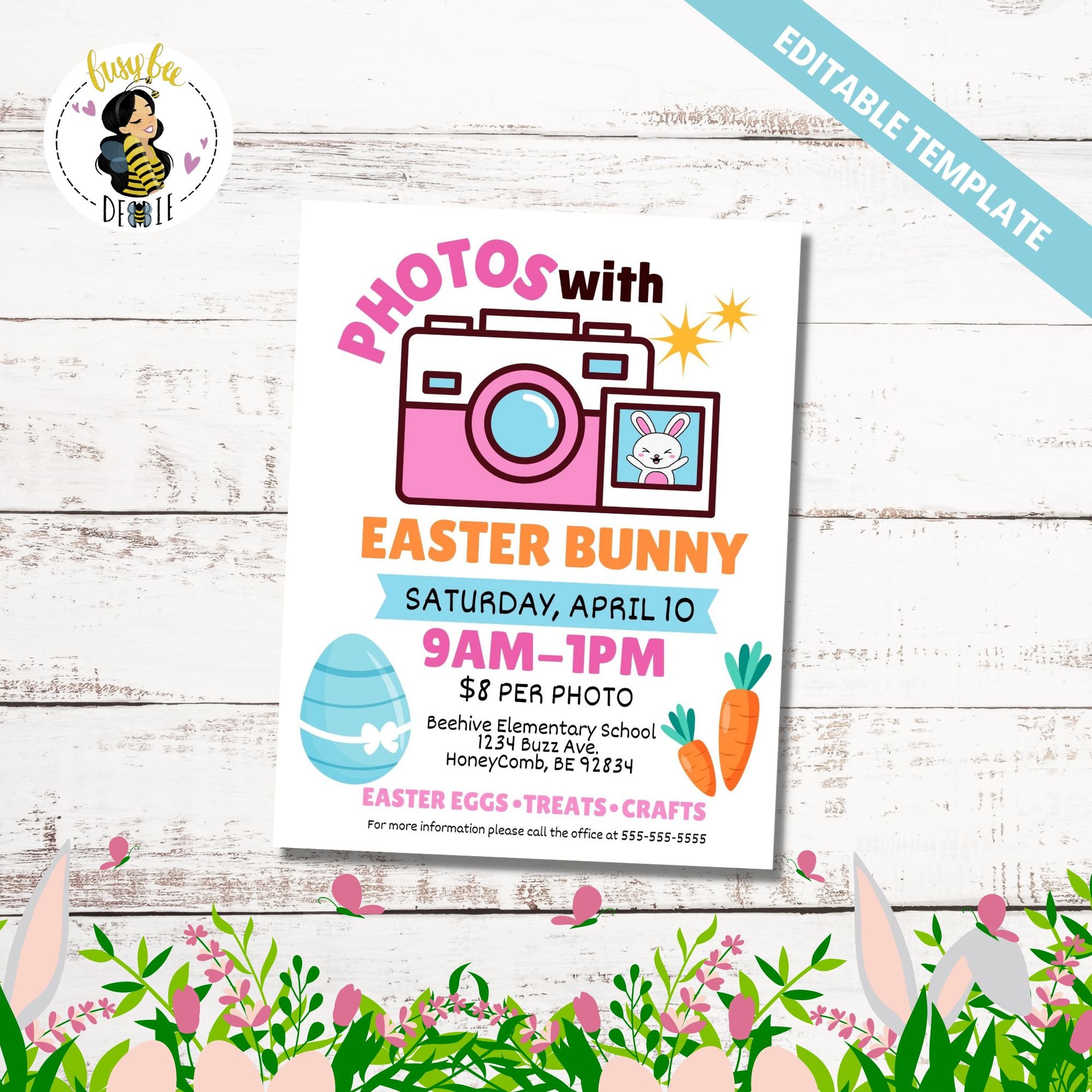 Editable Easter Candy Gram Flyer | PTO / PTA School Fundraiser Template ...