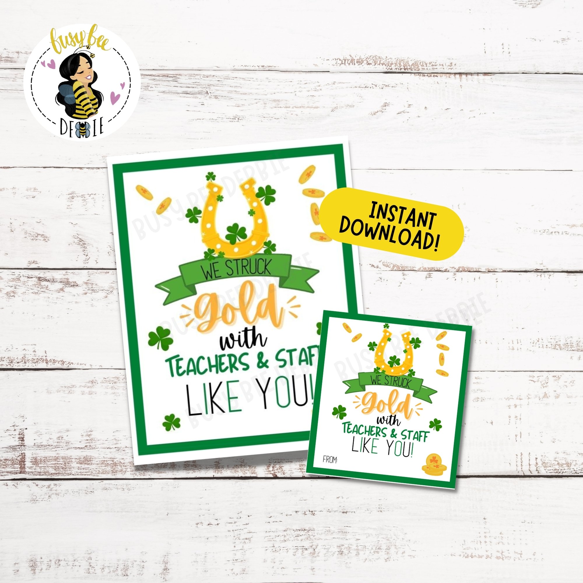 Printable St. Patrick's Day Teacher and Staff Appreciation Tags | St ...