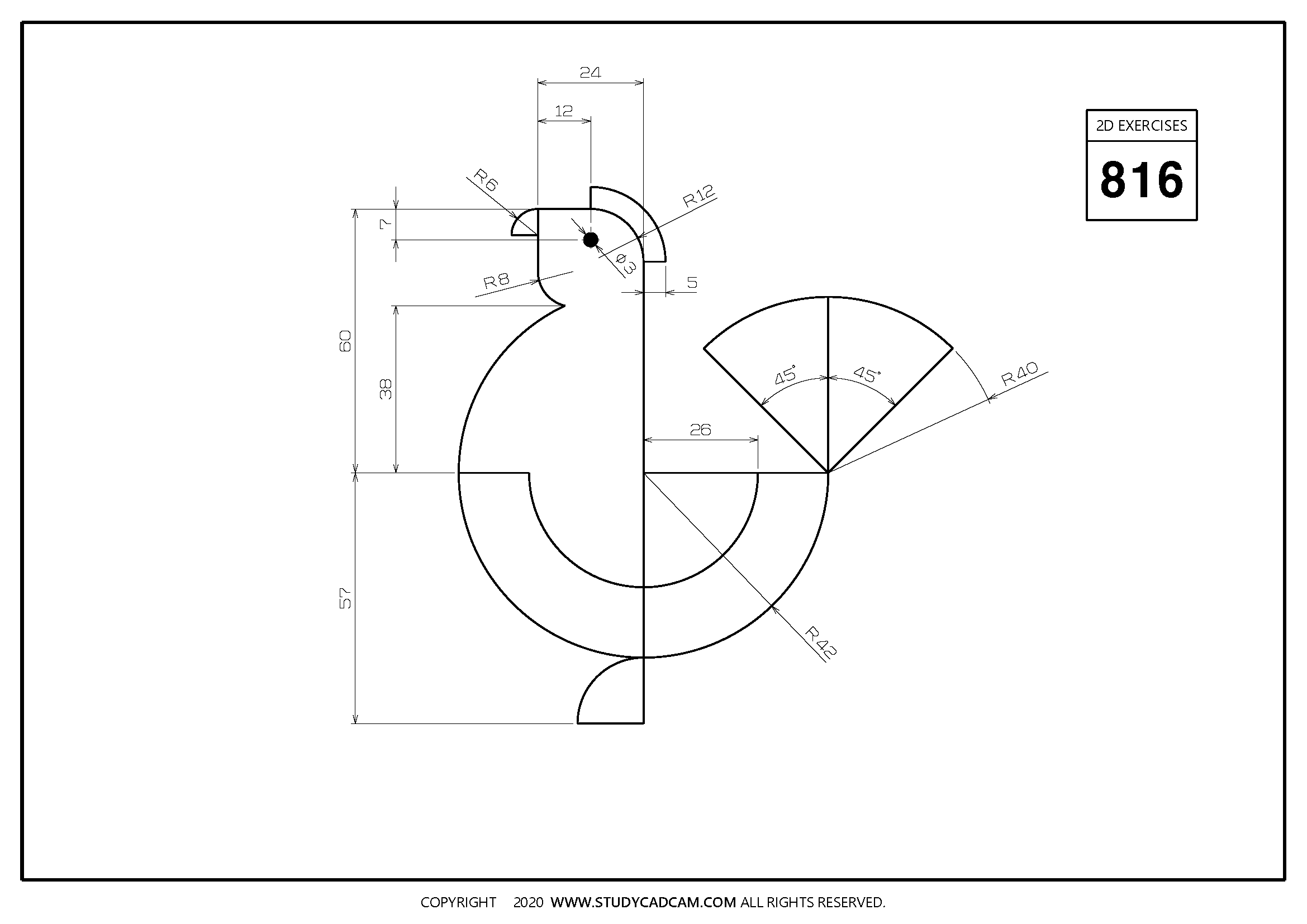 STUDYCADCAM 2D CAD EXERCISES 816 (PDF) - Payhip