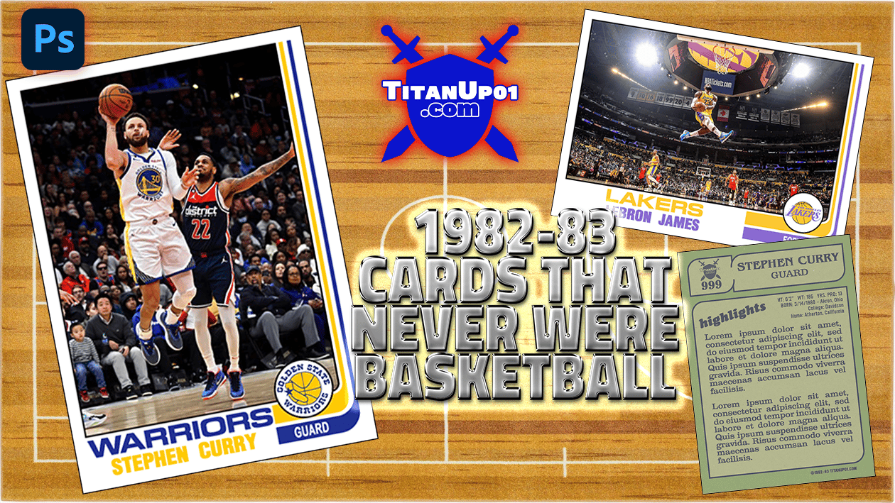 1982-83 Cards That Never Were Basketball Photoshop PSD Templates