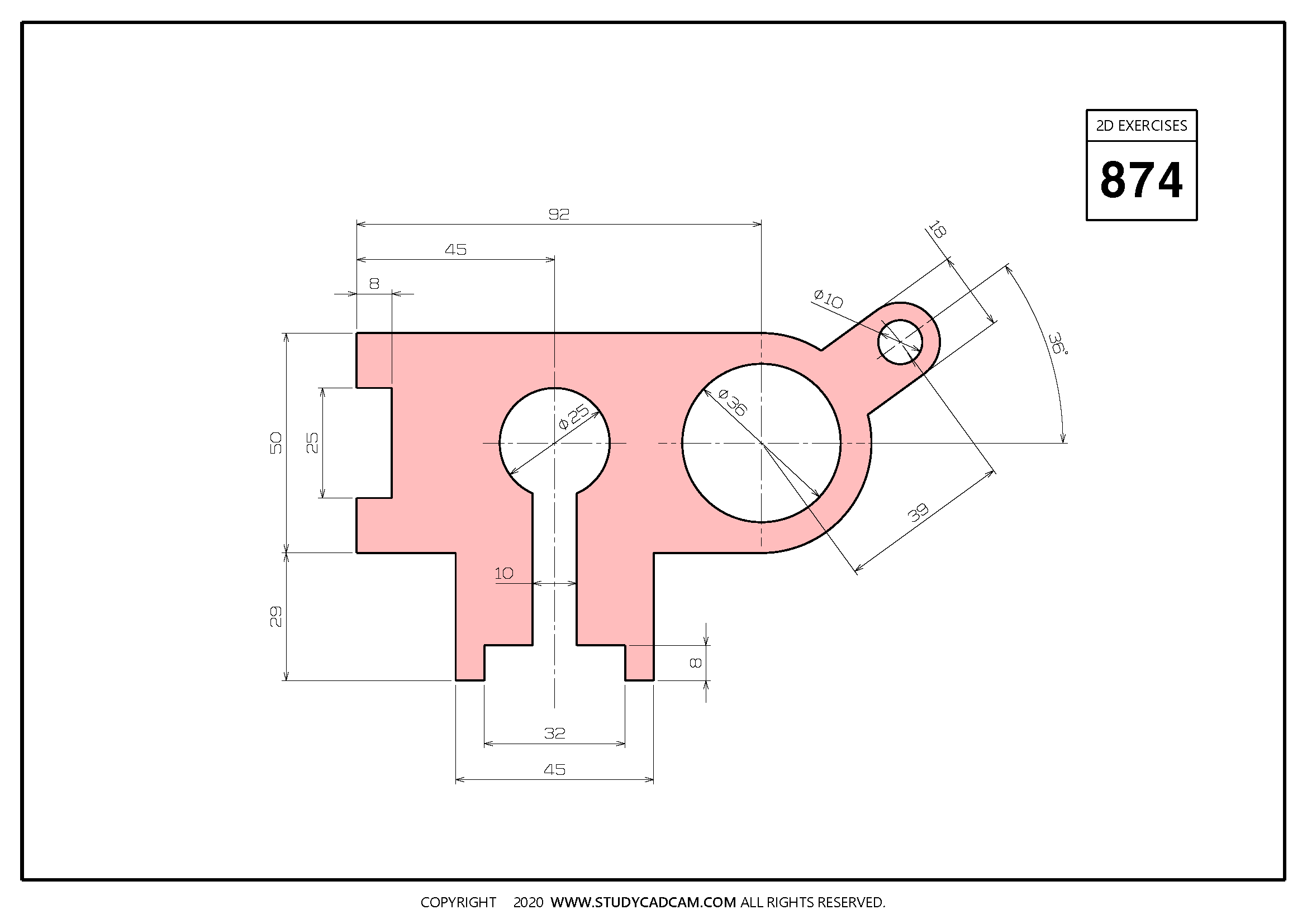 STUDYCADCAM 2D CAD EXERCISES 874 (PDF) - Payhip
