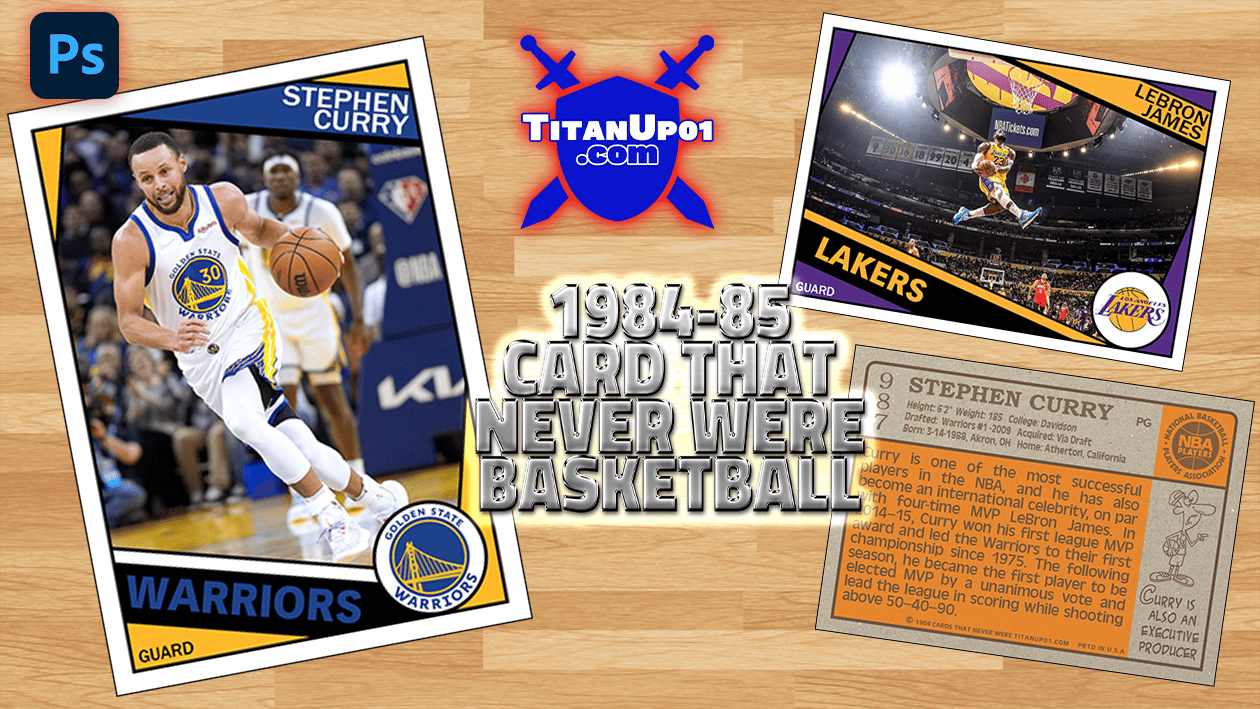 1984-85 Cards That Never Were Basketball Photoshop PSD Templates