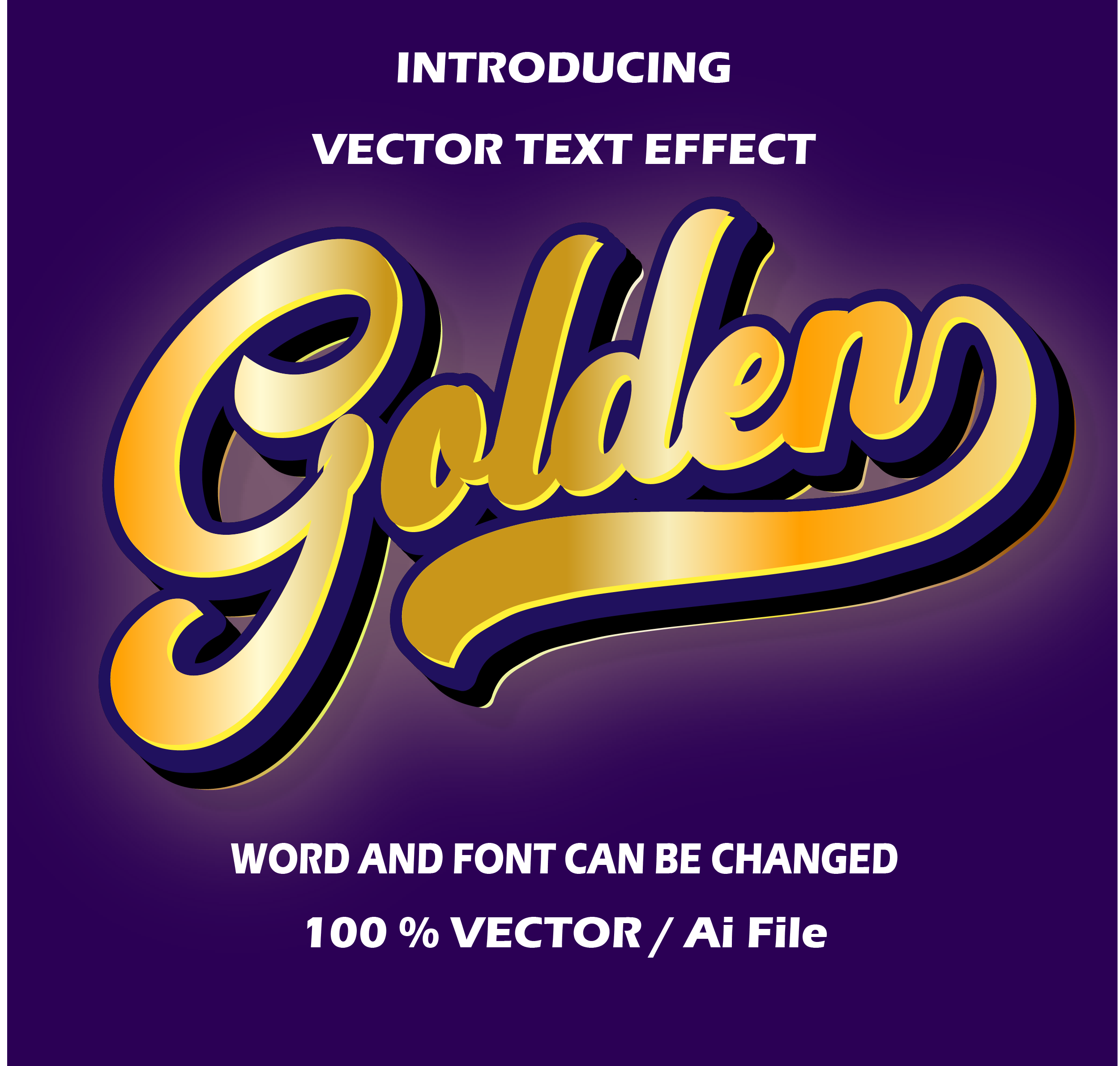 Text Effect for Illustrator, Instant download, Easily Editable in two ...