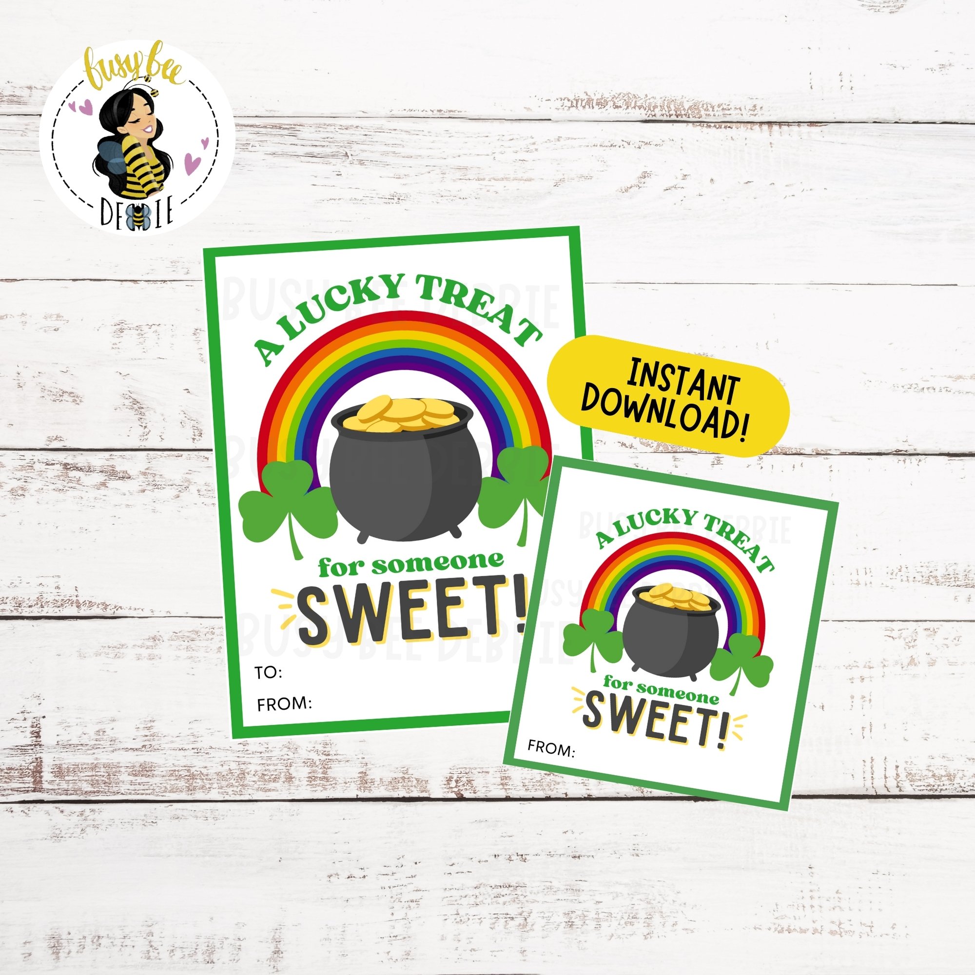 Printable St. Patrick's Day Treat Gift Tags | Lucky Treat Printables ...