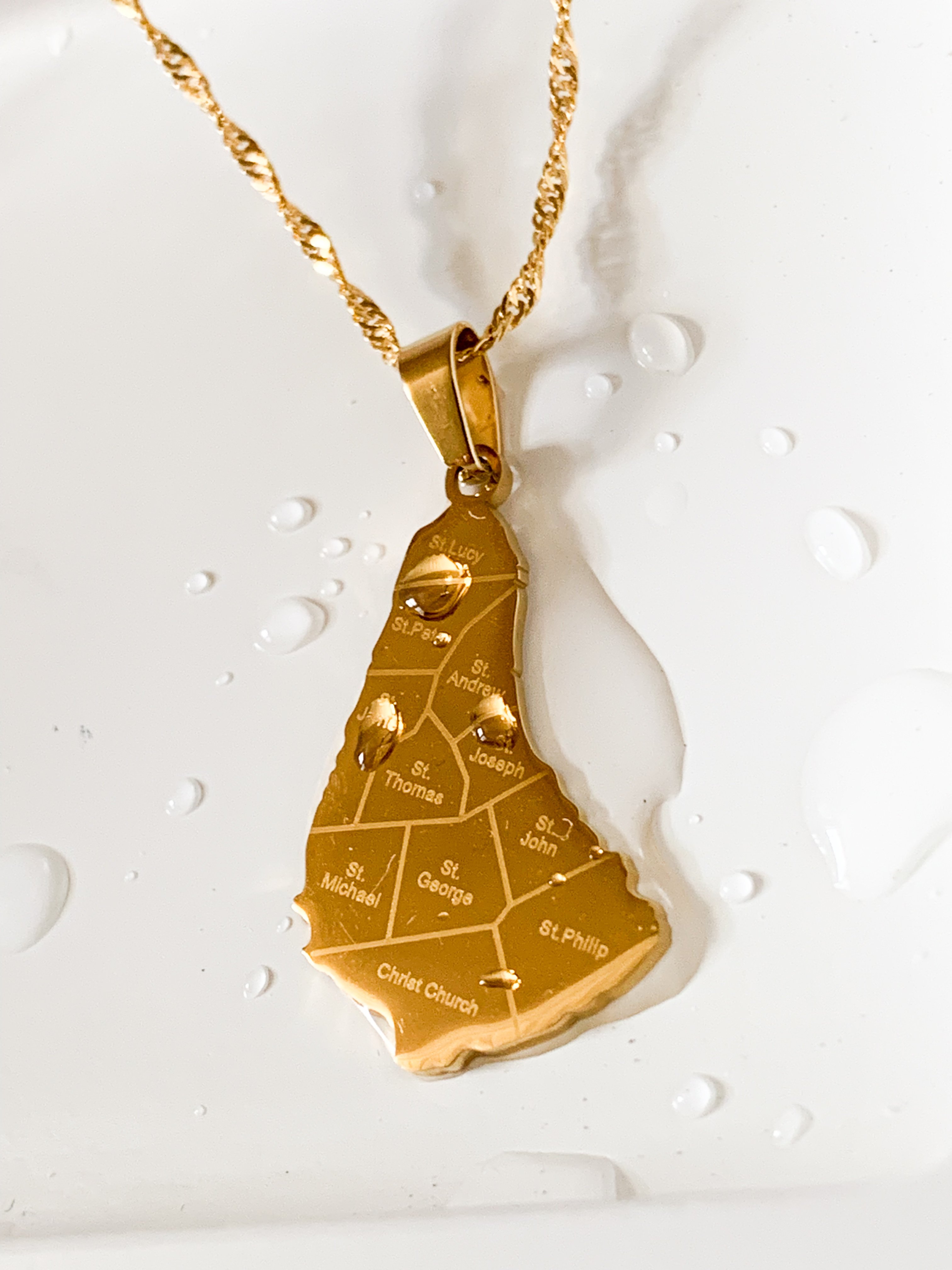 Limestone Map of Barbados Necklace - Payhip