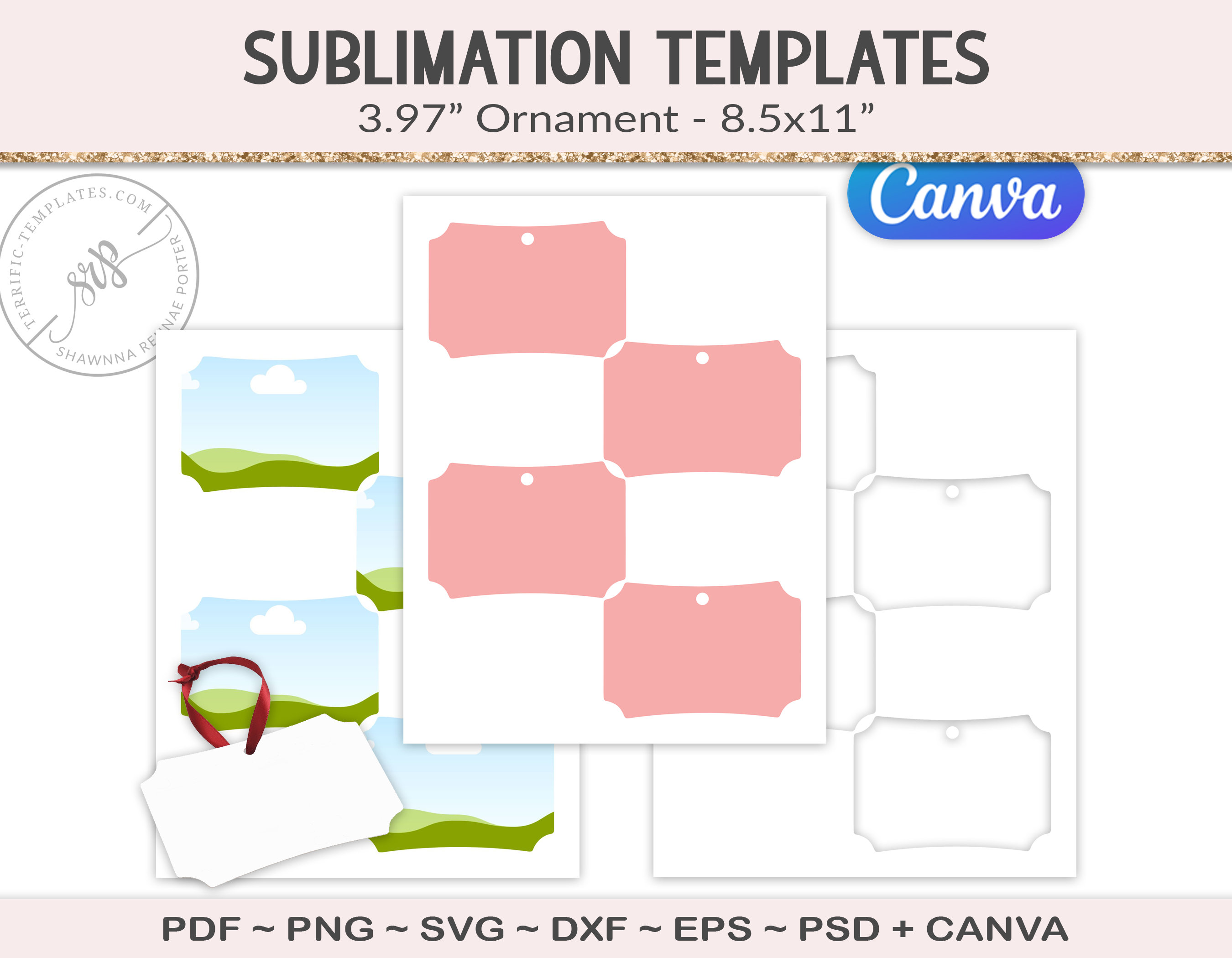 Berlin ornament sublimation template (AS07) - Payhip