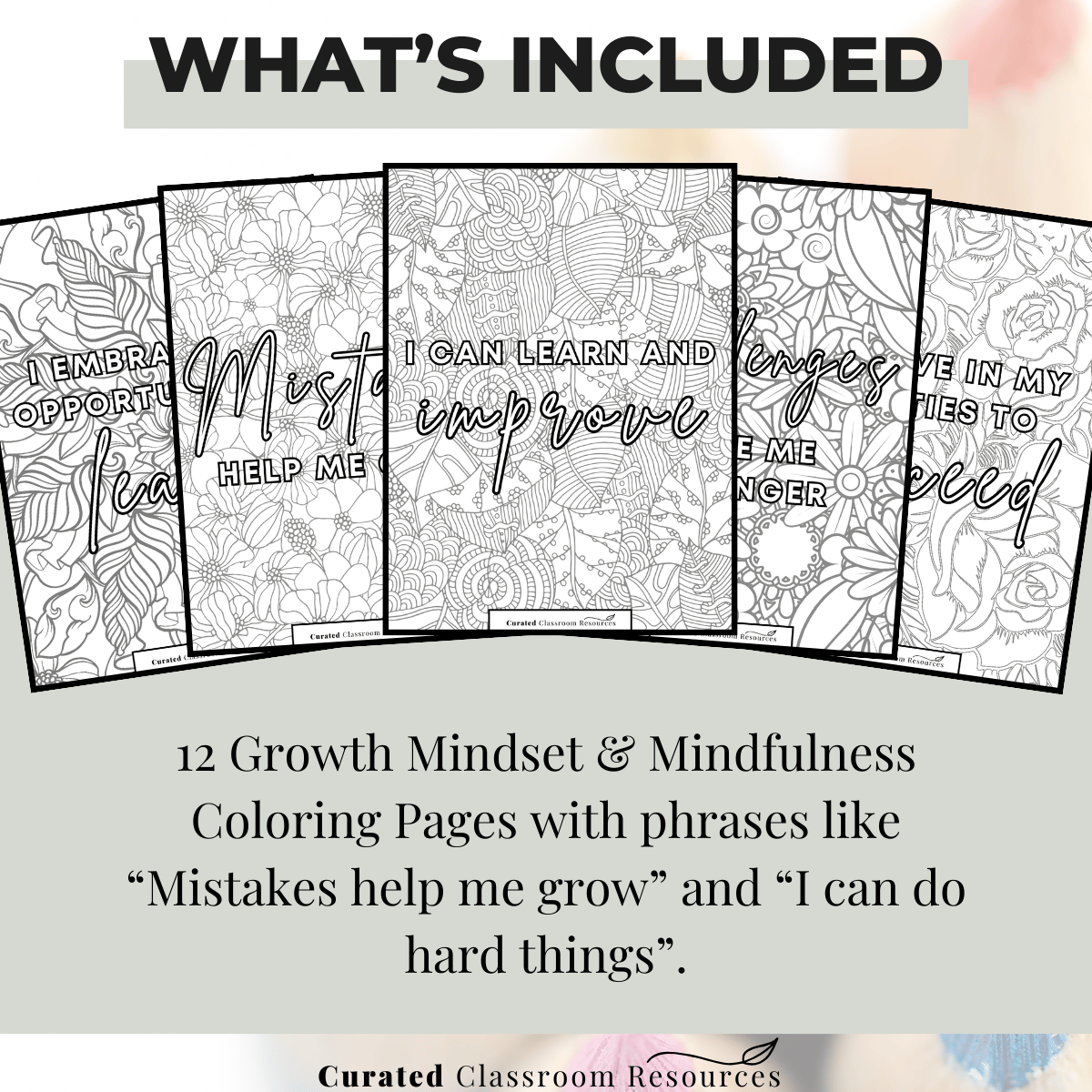 12 Growth Mindset Coloring Pages — Upper Elementary Fast Finishers