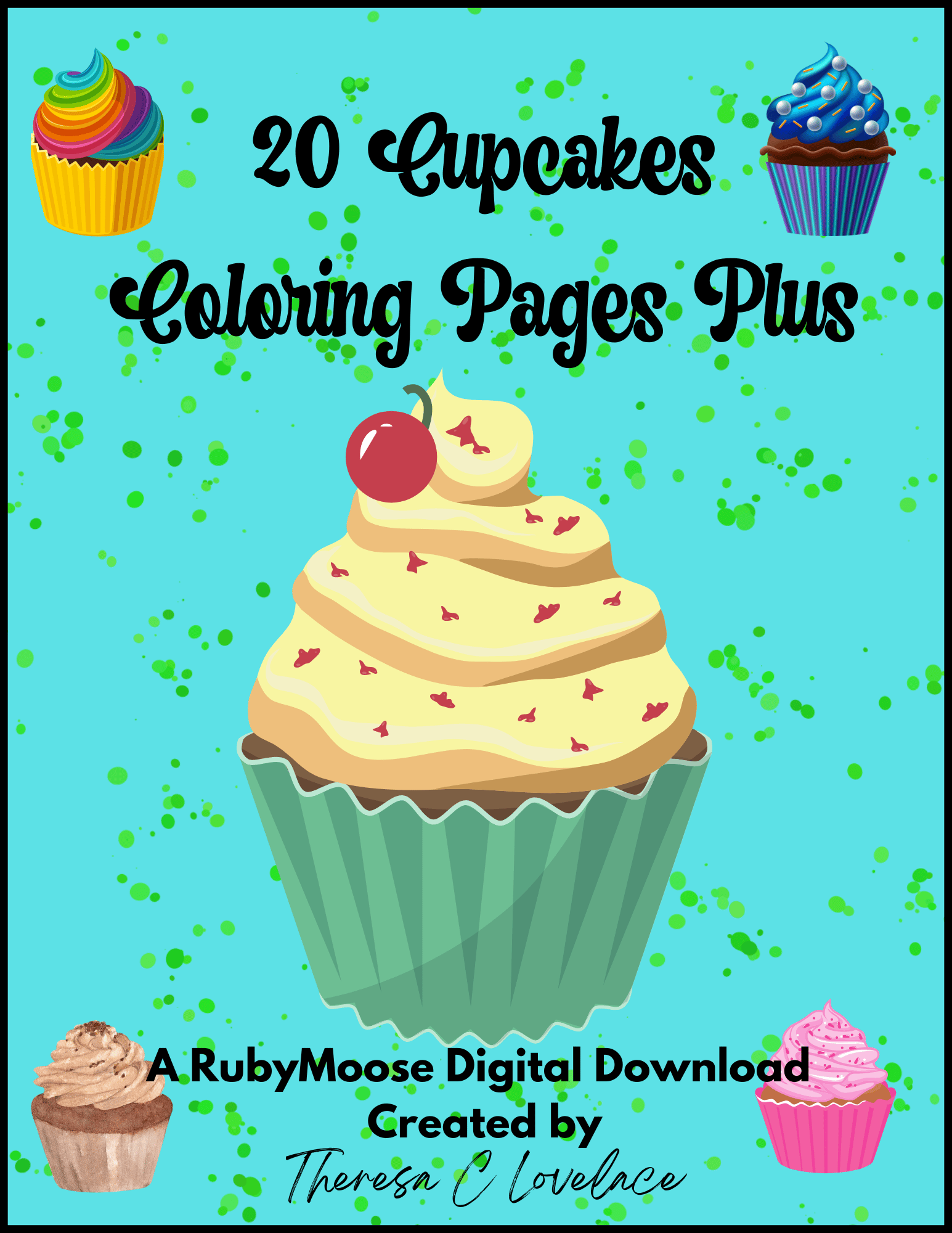 Cupcakes, 20 Coloring Pages PUS