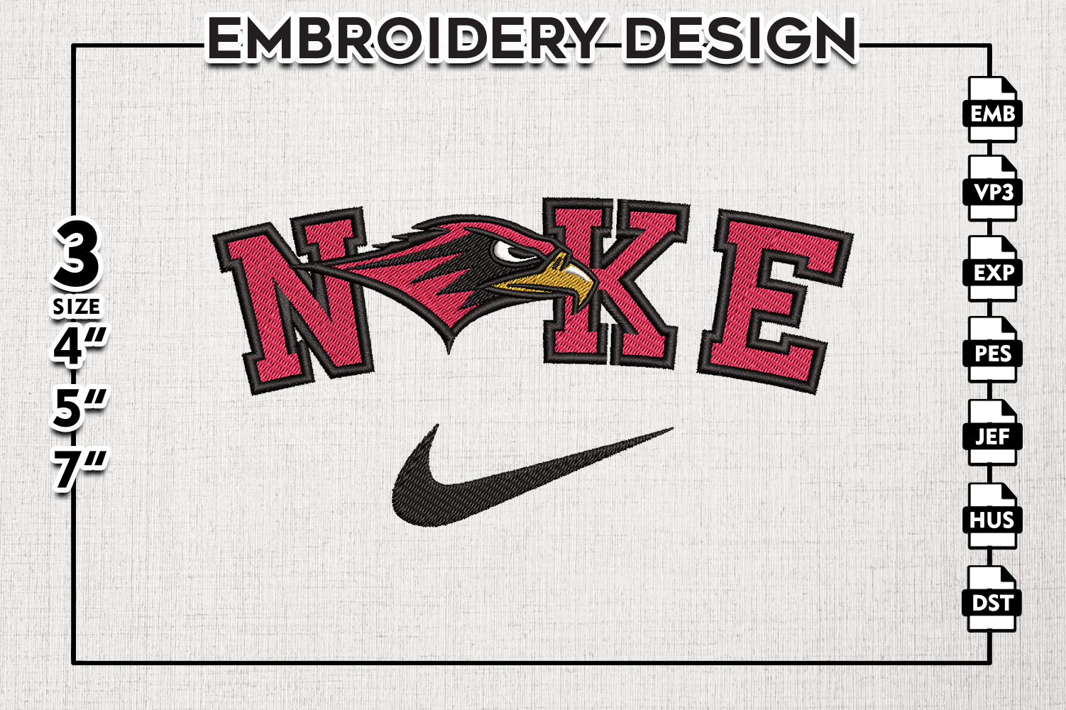 Nik.e Seattle U Redhawks Mascot Logo Embroidery, Seattle U Redhawks ...