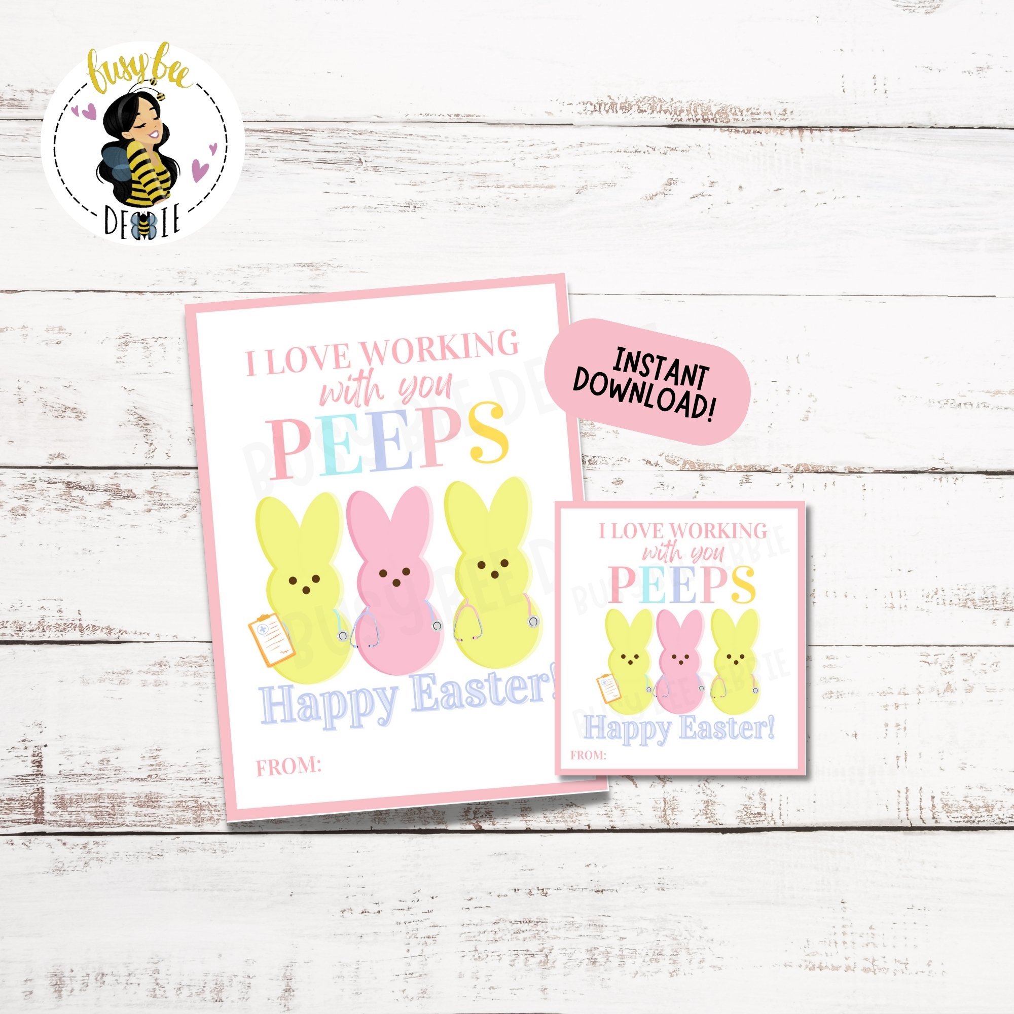 Printable Easter Peep Gift Tags | Medical Easter Tags for Coworkers ...