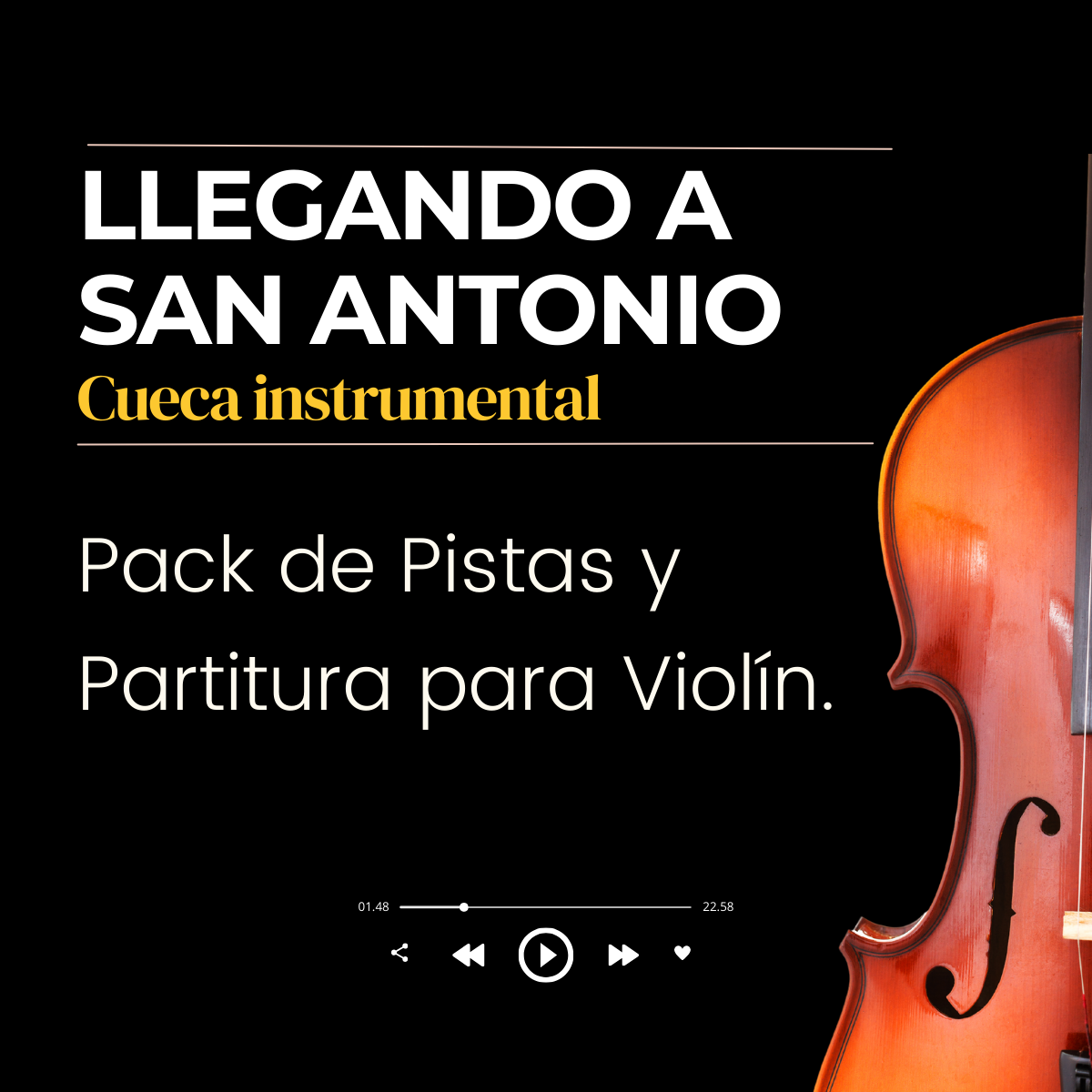 Cueca "Llegando a San Antonio" - Pistas y Partitura para Violín - Payhip