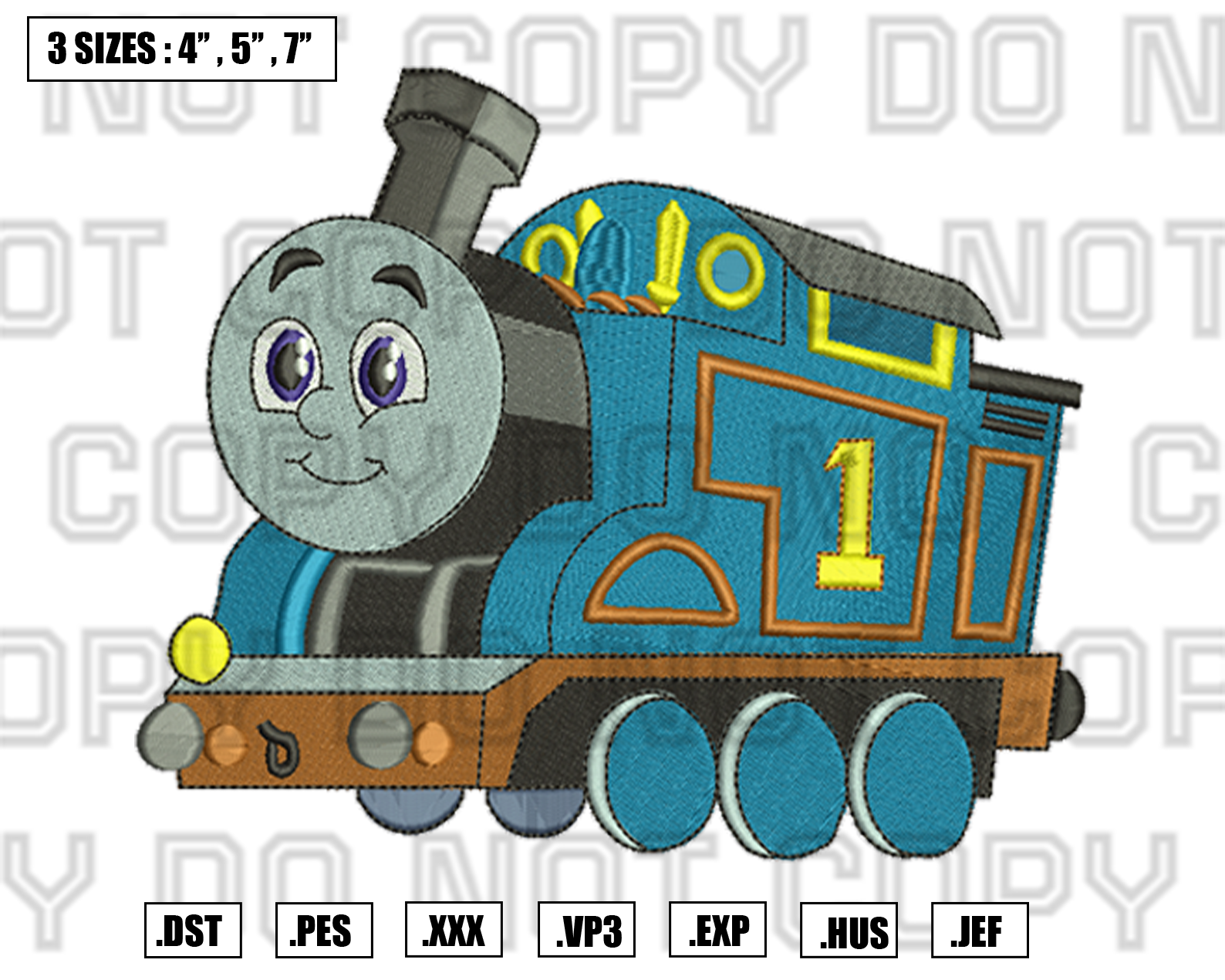 Thomas and Friends Cartoon 4 Embroidery Designs, Machine Embroidery ...