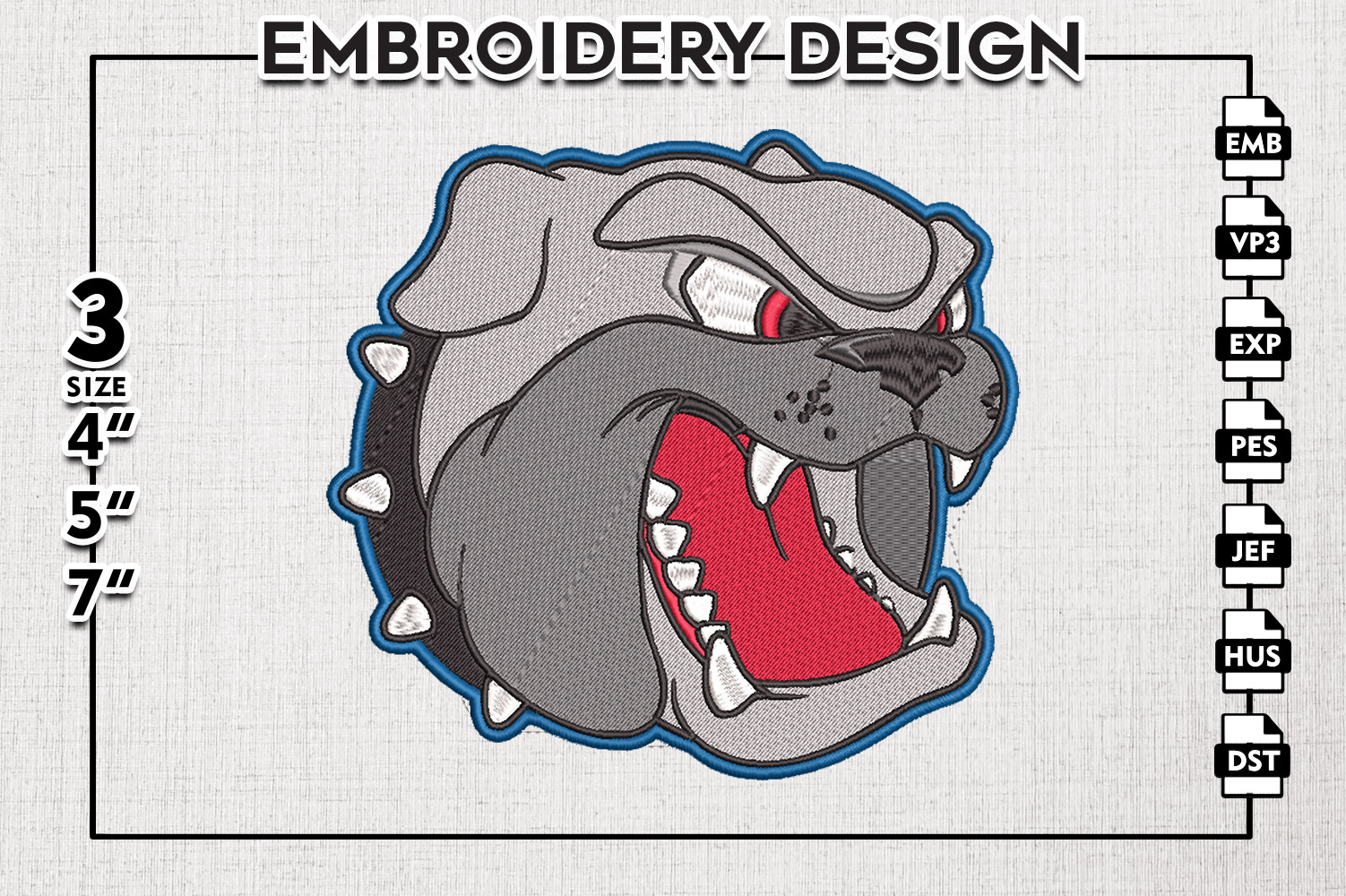 UNC Asheville Bulldogs Ncaa Mascot Logo Embroidery, NCAA UNC Asheville ...
