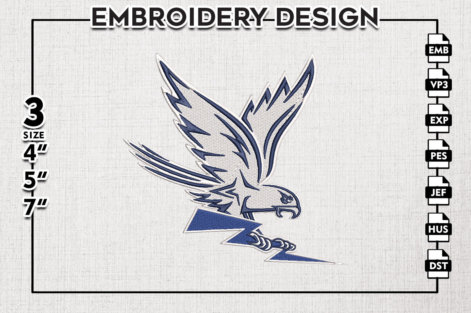Air Force Falcons Ncaa Head Mascot Logo Embroidery, NCAA Air Force ...