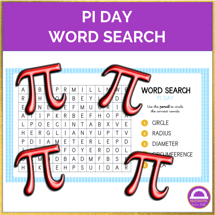 Pi Day WORD SEARCH