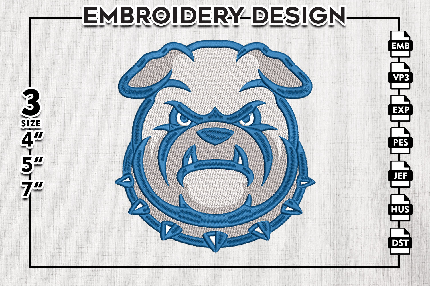 Drake Bulldogs Ncaa Head Mascot Logo Embroidery, NCAA Drake Bulldogs ...