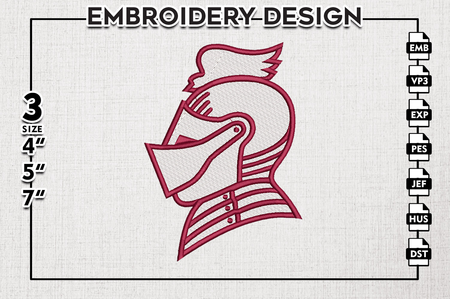 Bellarmine Knights Ncaa Head Mascot Logo Embroidery, NCAA Bellarmine ...