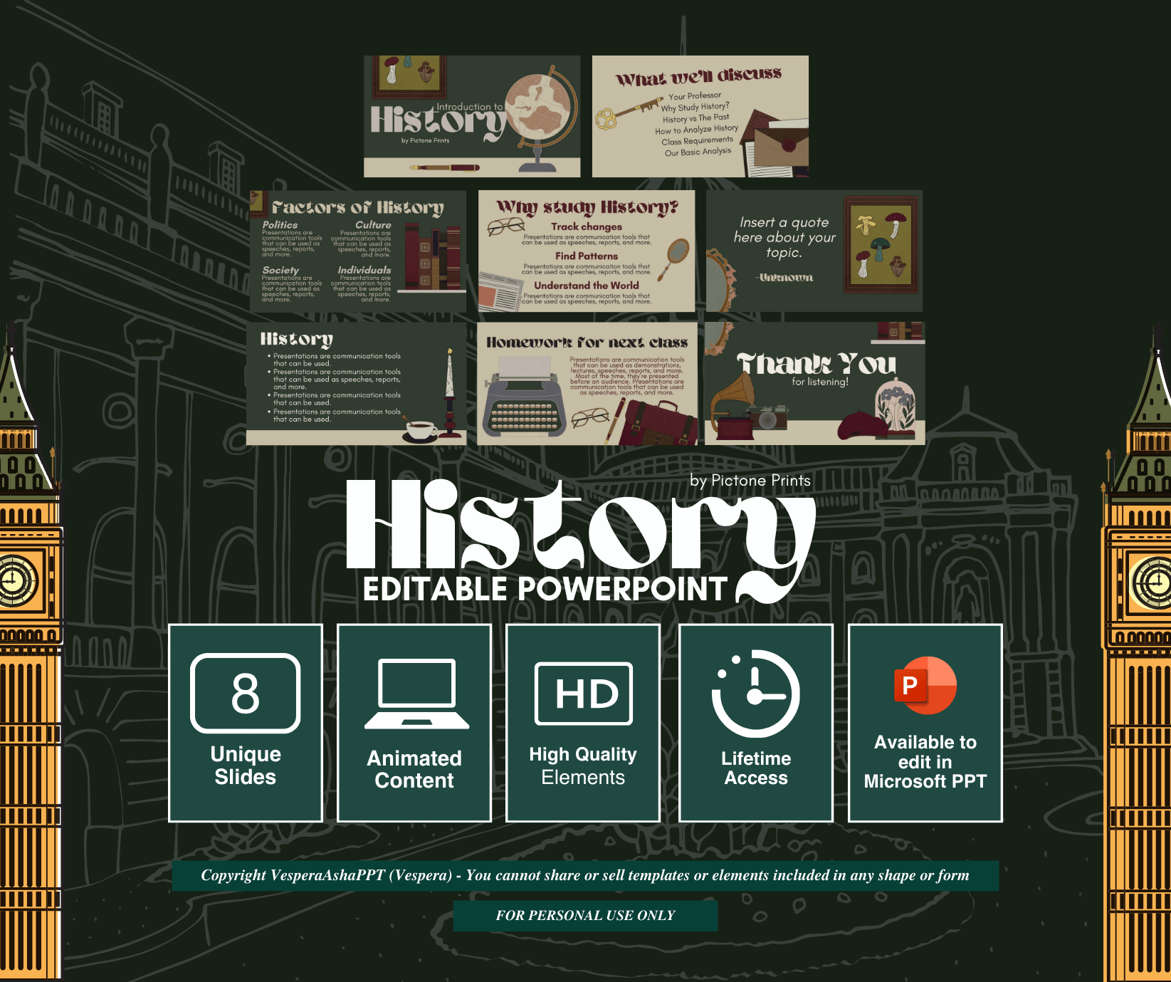 Microsoft Powerpoint History Templates
