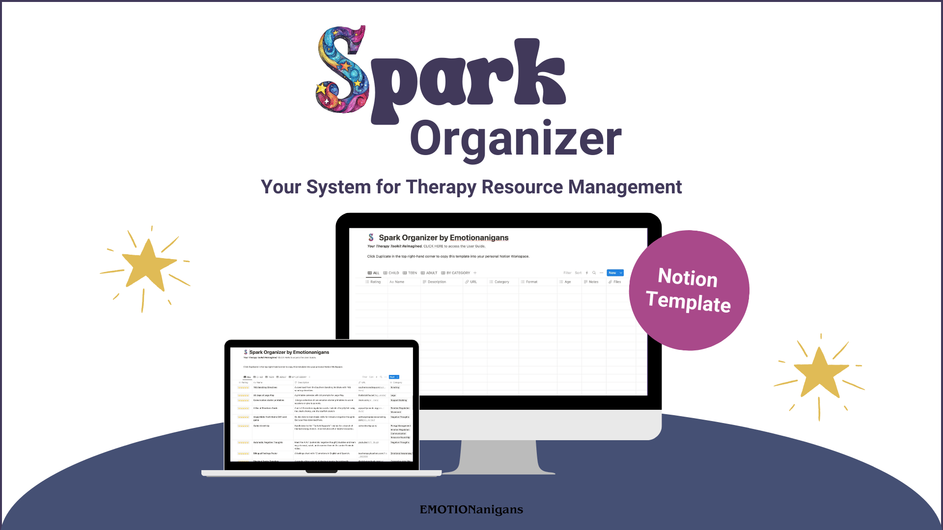 Spark Organizer for Therapy Resources
