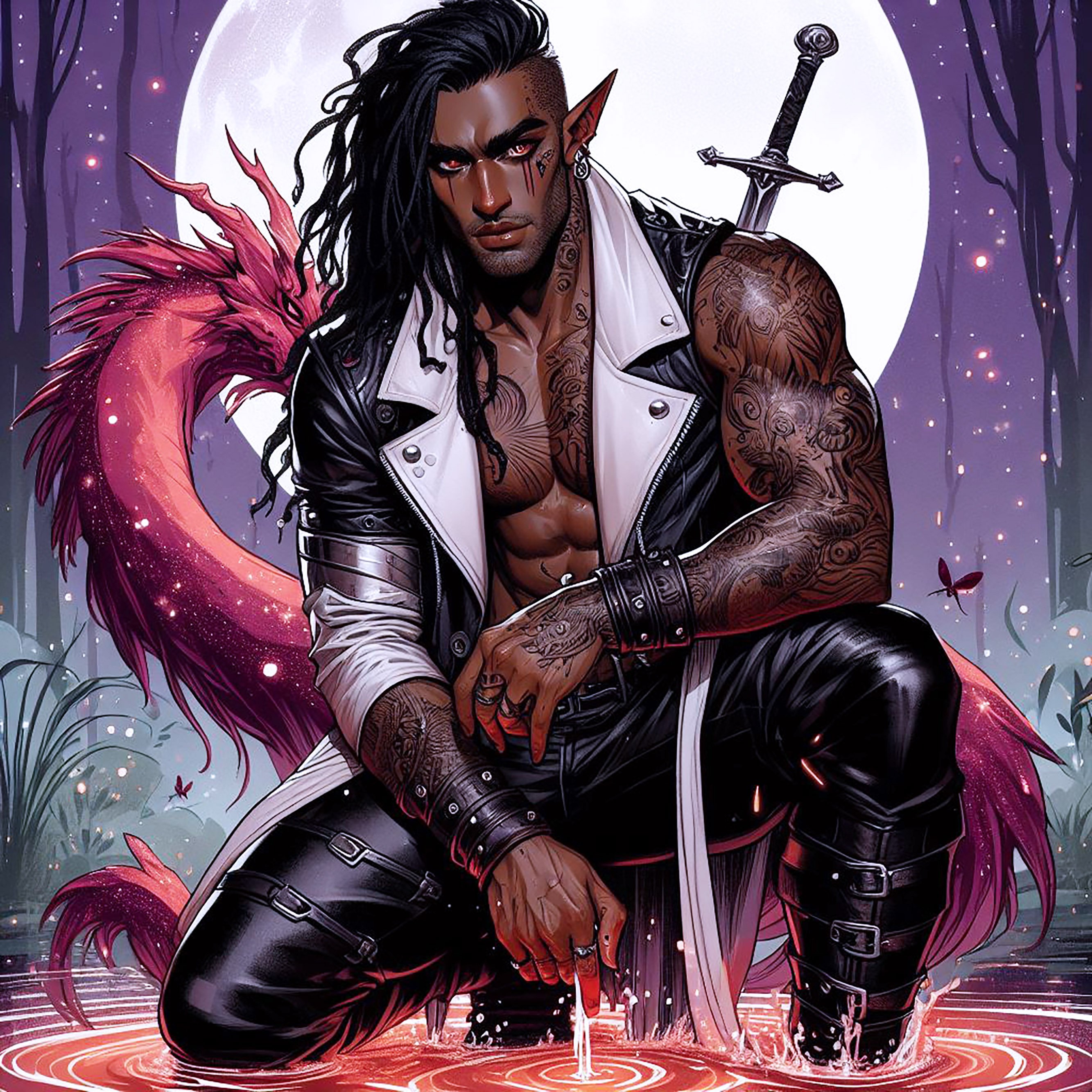 Male Elf in a Magical Lake & Sea Dragon 3 - Payhip