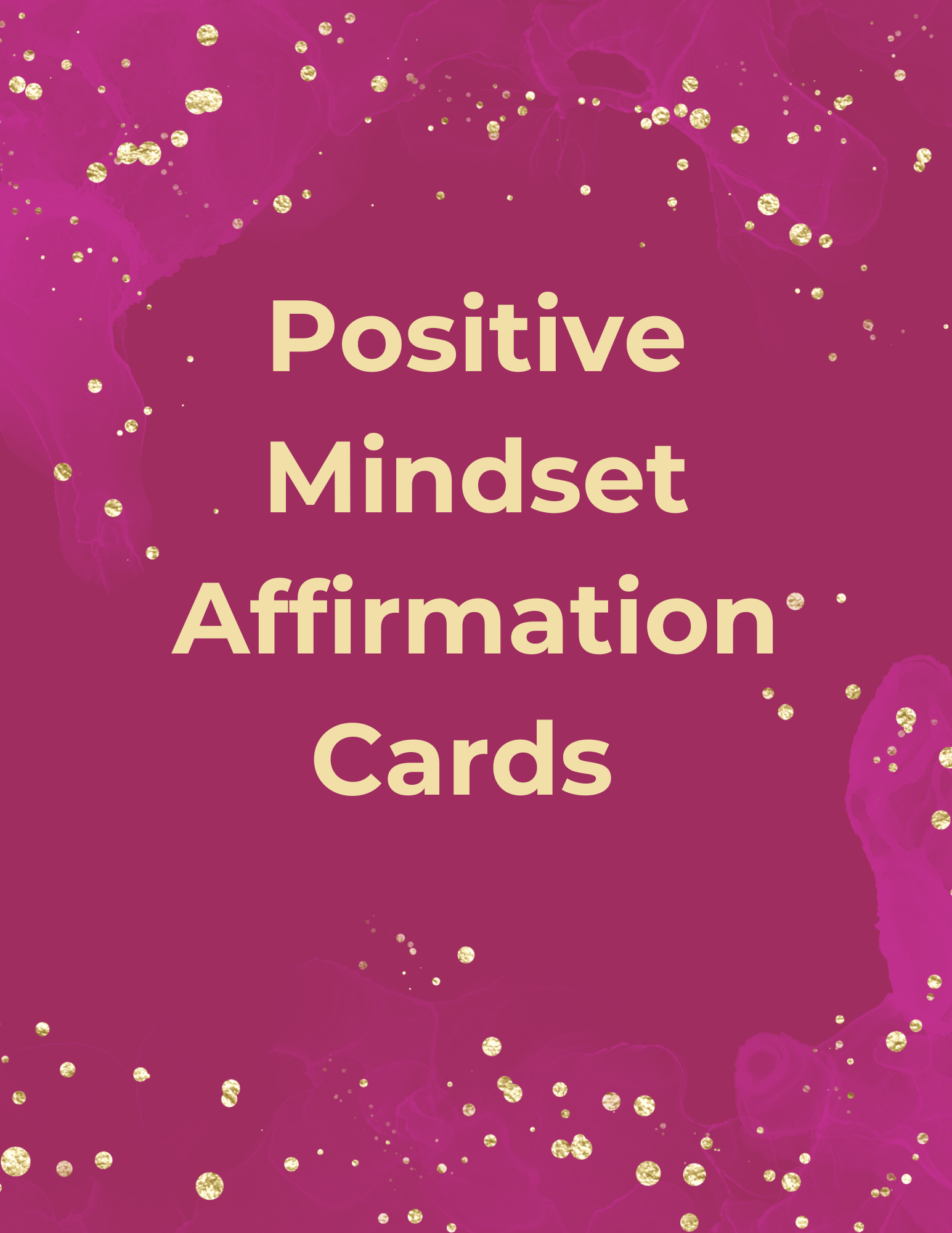 Positive Mindset Affirmation Cards, 25 Printable Cards For Mindset ...