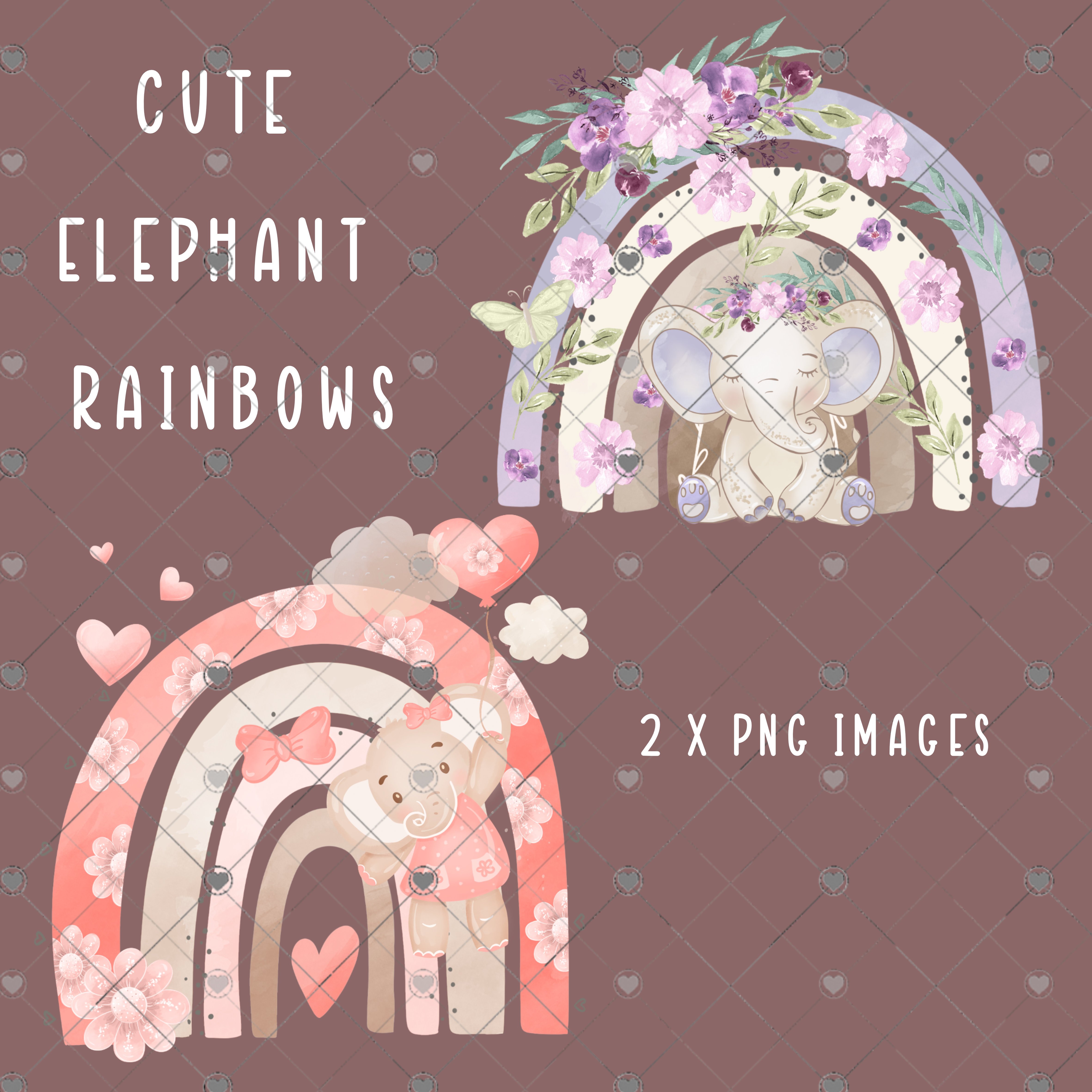 Cute Elephant Rainbows - Payhip