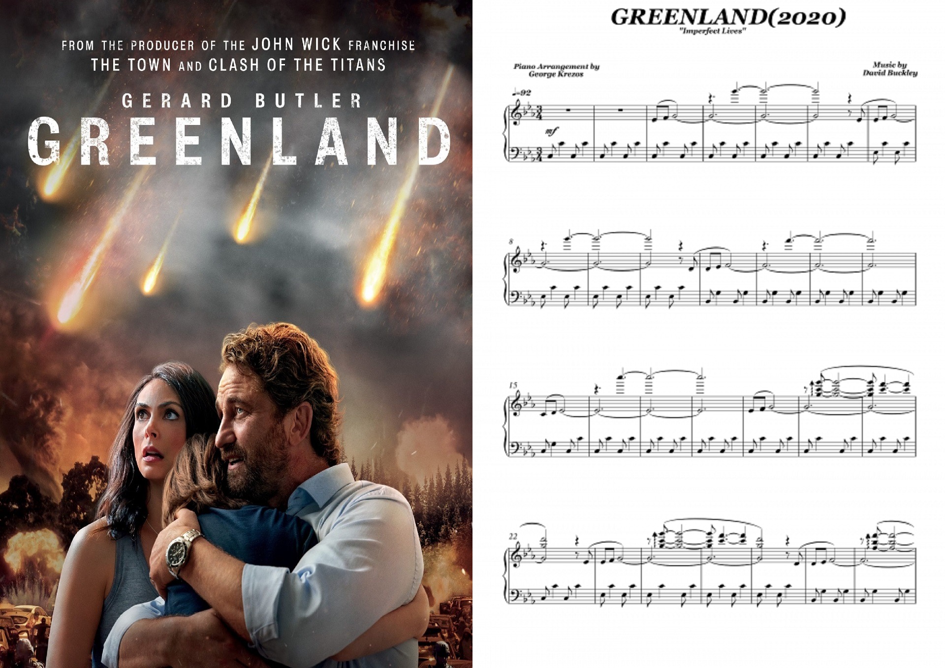 GREENLAND (2020) Imperfect Lives - David Buckley (Piano Sheet Music)