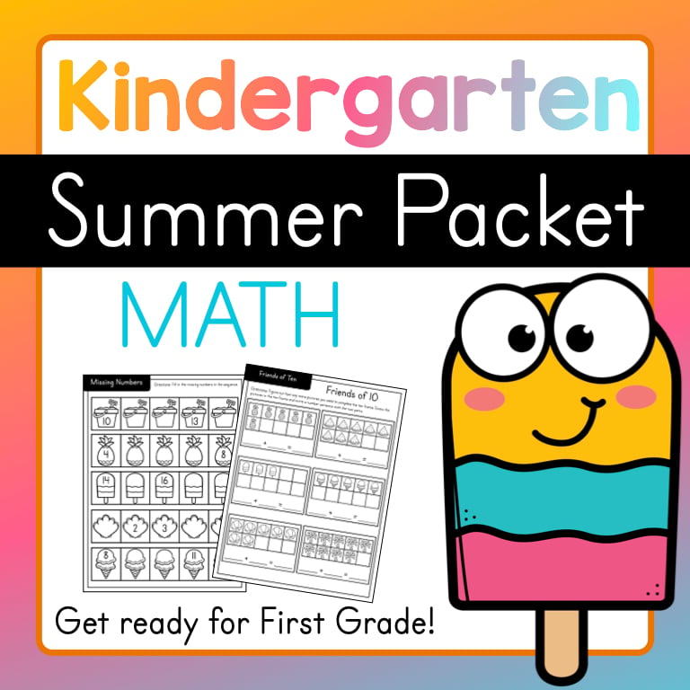 Kindergarten Summer Math Packet
