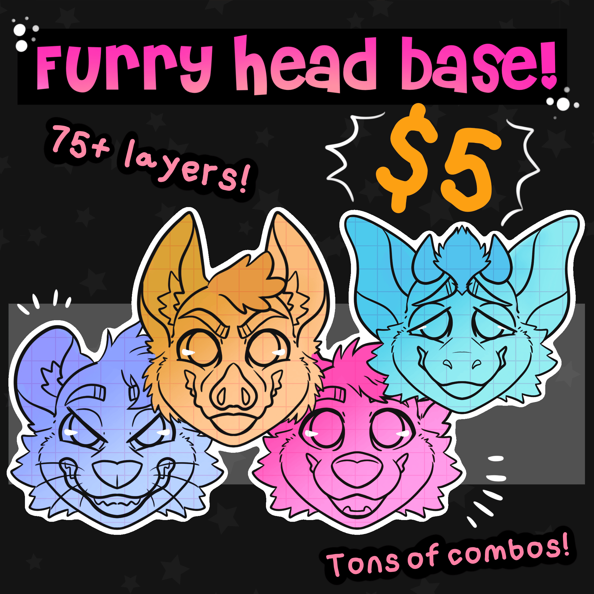 Furry Head Base - Payhip