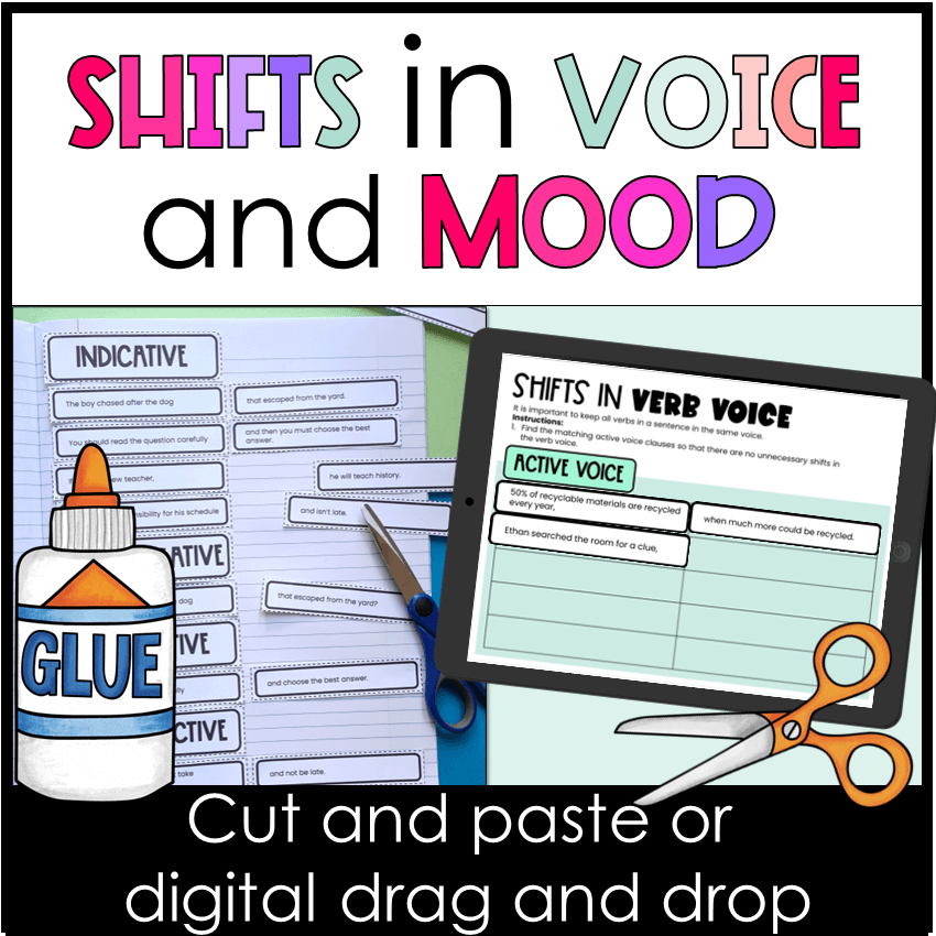 Shifts in Voice and Mood Cut and Paste Digital Activity