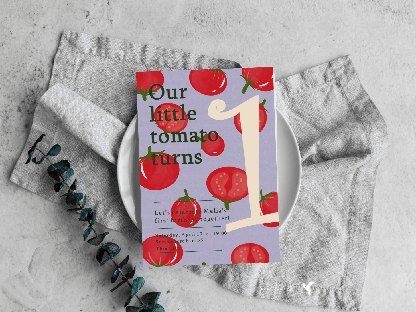 Tomato theme Birthday Invitation - Payhip