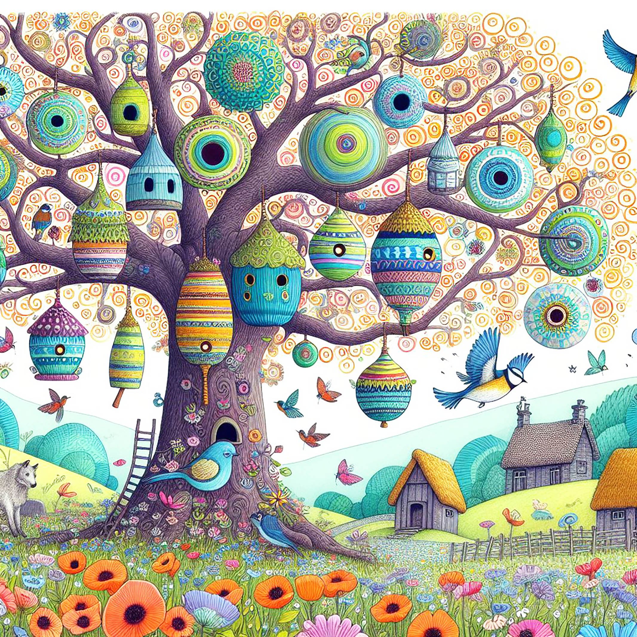 Whimsical WOrlds of Curly Trees & Birds 1 - Payhip
