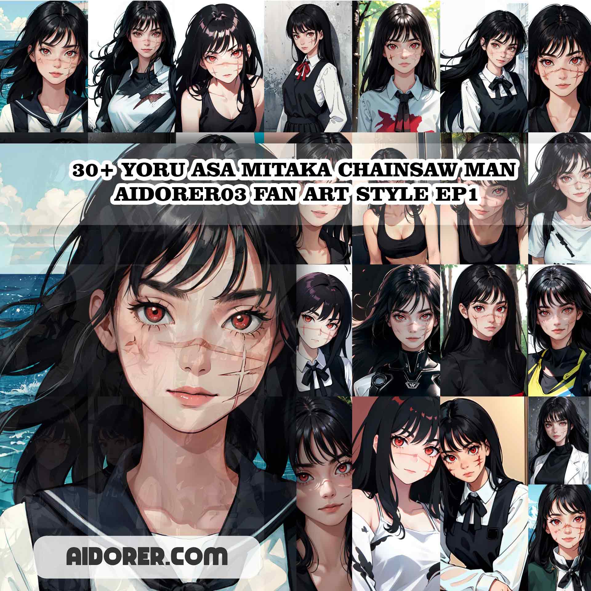 30 YORU ASA MITAKA CHAINSAW MAN AIDORER03 FAN ART STYLE EP1 - Payhip