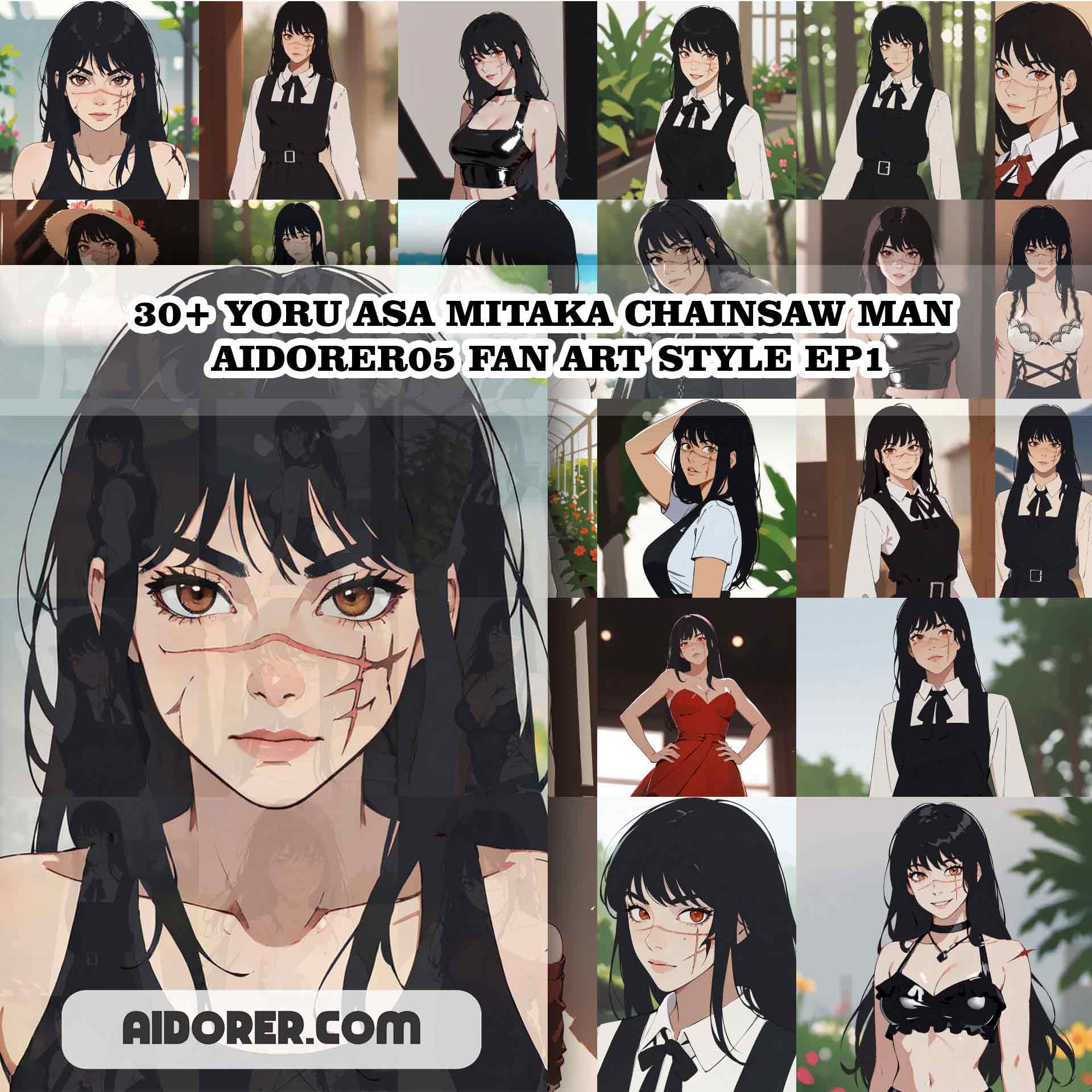 30 YORU ASA MITAKA CHAINSAW MAN AIDORER05 FAN ART STYLE EP1 - Payhip