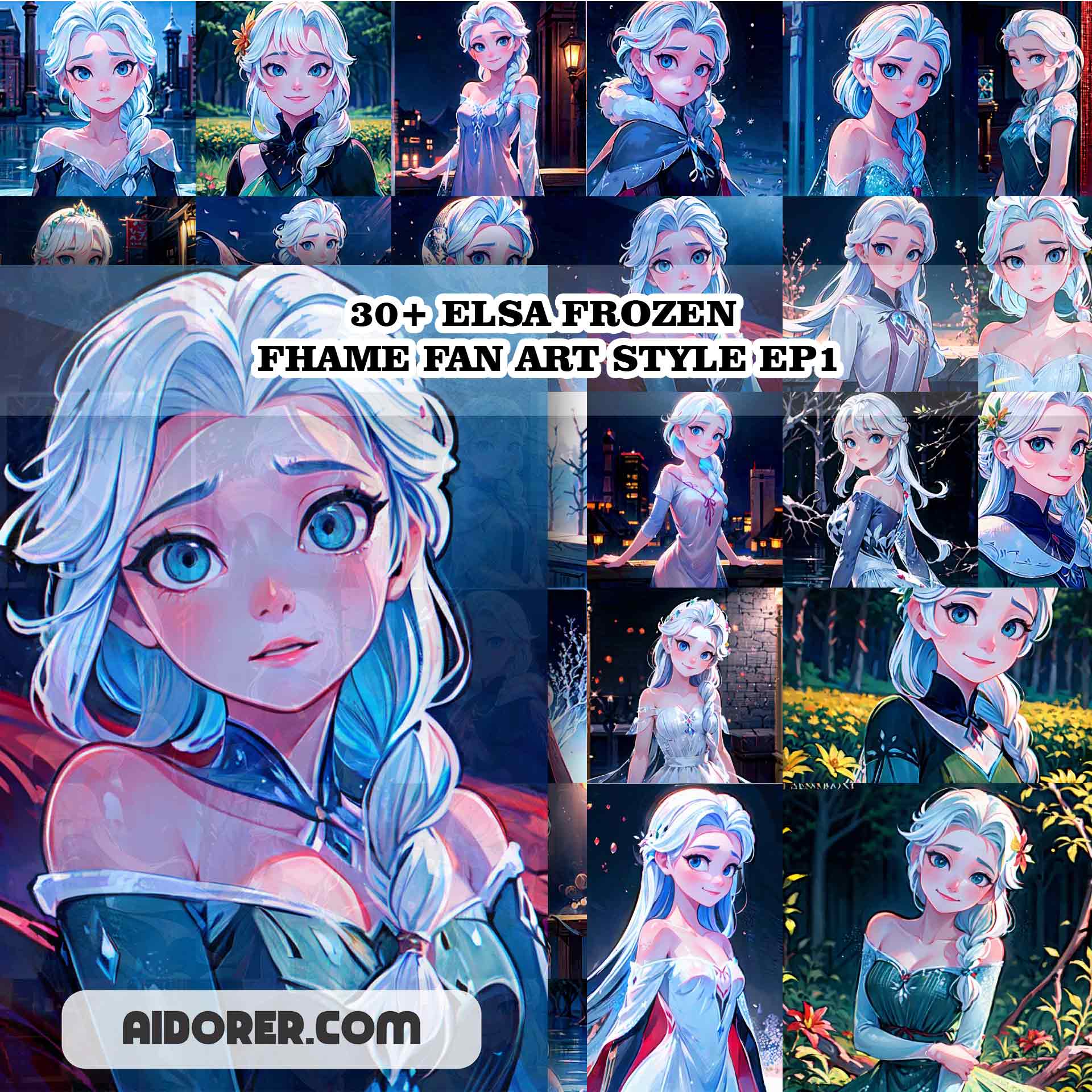 30 ELSA FROZEN DISNEY FHAME FAN ART STYLE EP1 - Payhip