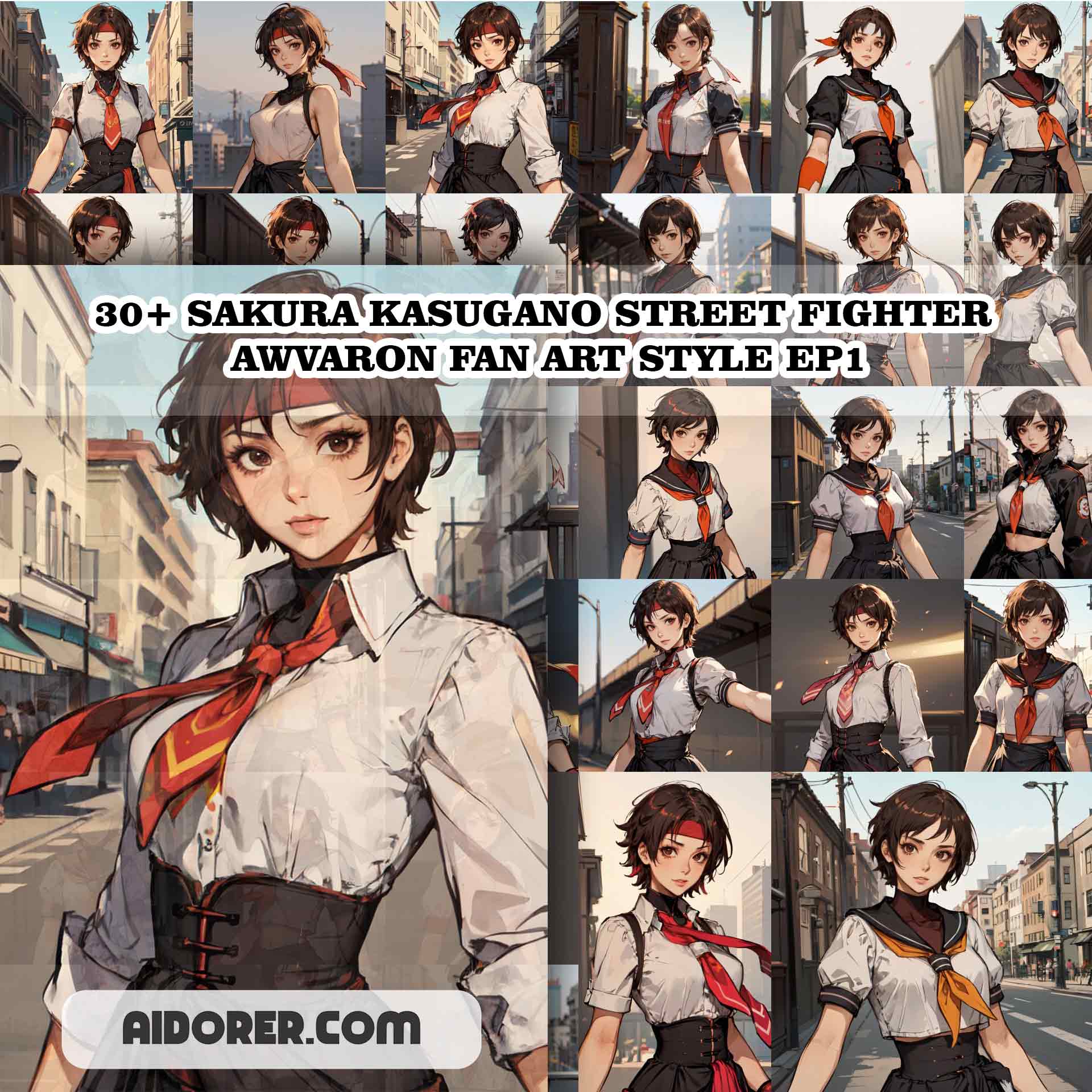 30 SAKURA KASUGANO STREET FIGHTER AWVARON FAN ART STYLE EP1 - Payhip