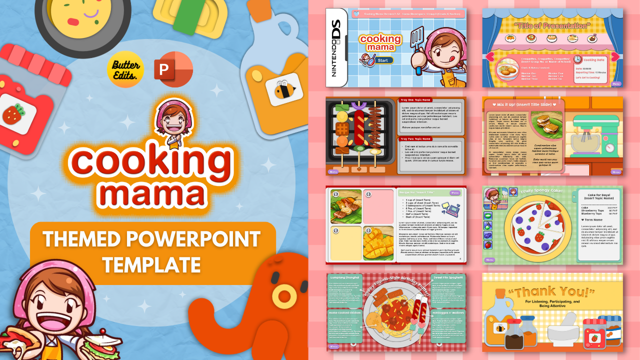 Cooking Mama Themed PowerPoint Template - Payhip