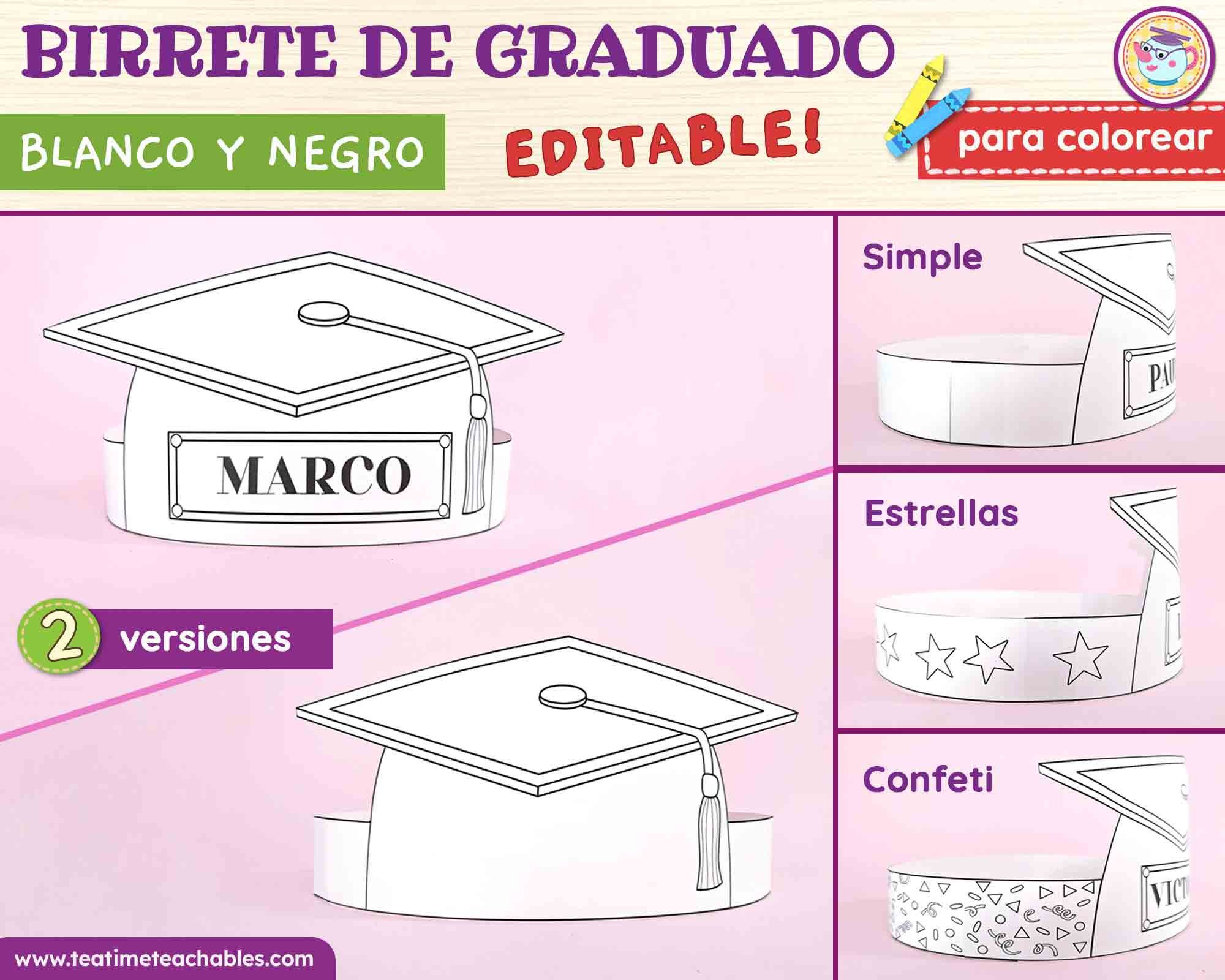 Birrete - PARA COLOREAR - Payhip